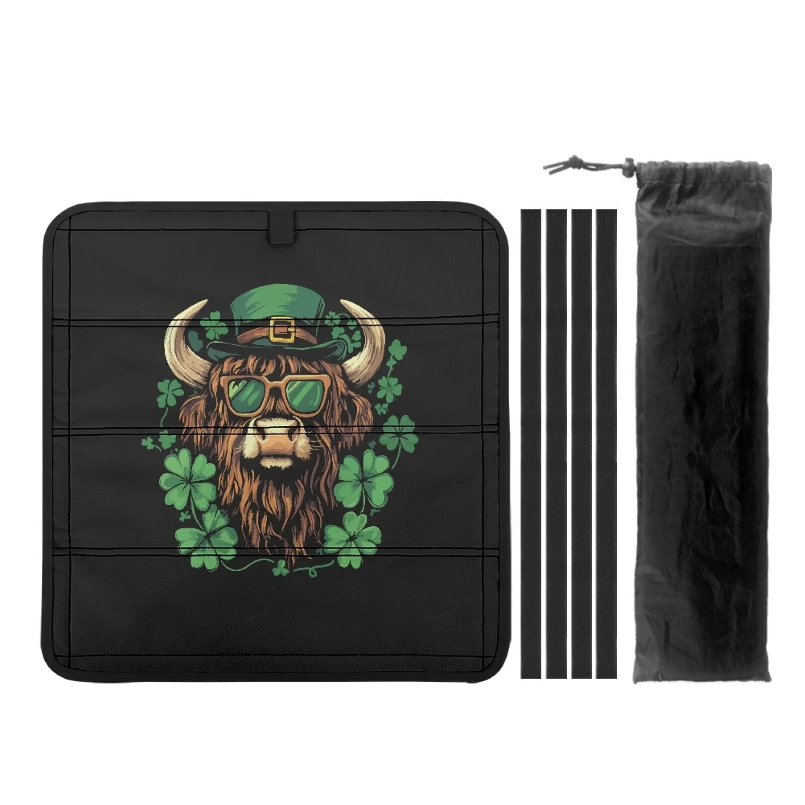 XYZCANDO Green Hat Highland Cow Skylight Cover Foldable Camper Blackout ...