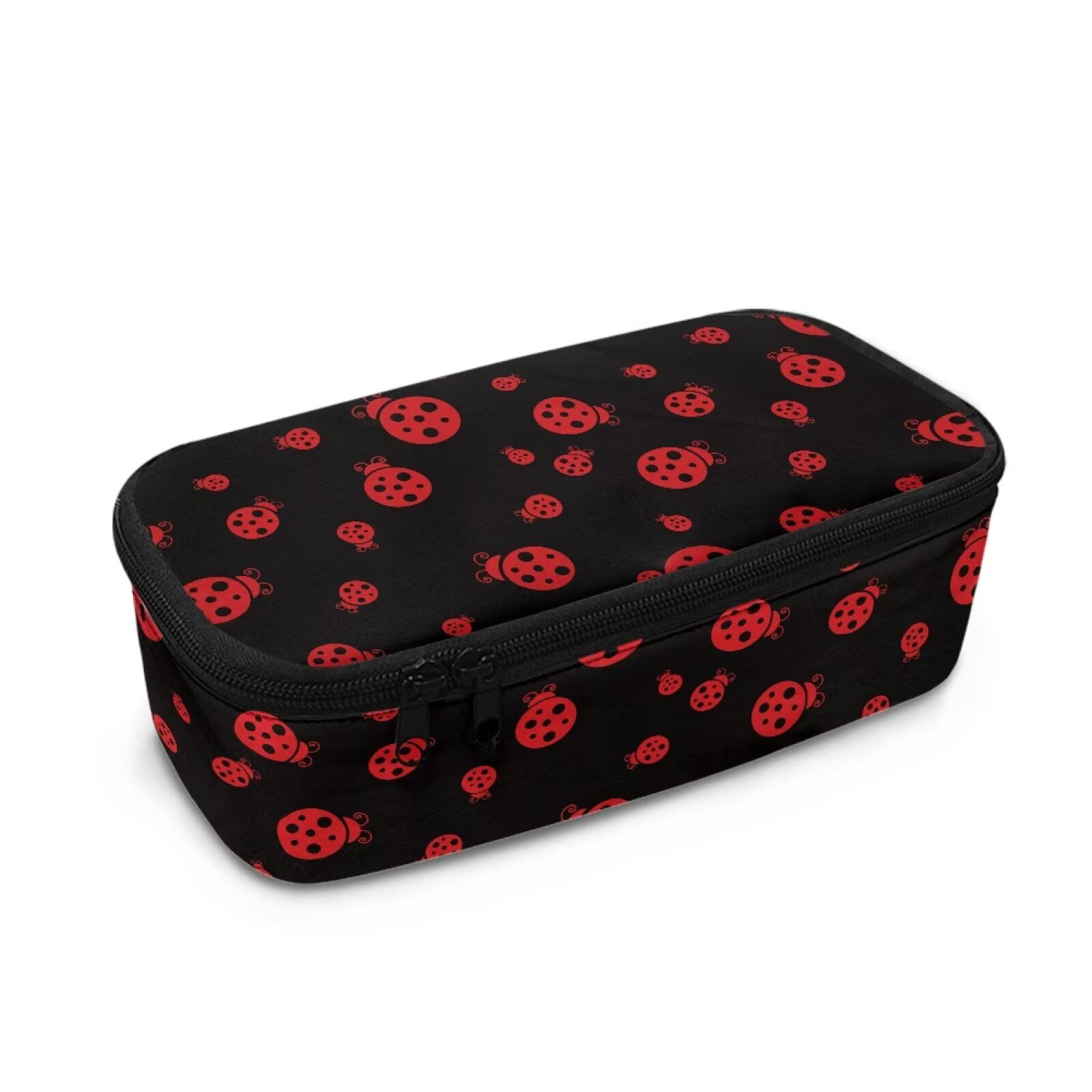 XYZCANDO Ladybug Print Pouch Box Big Pencil Bag with Hanging Ring ...