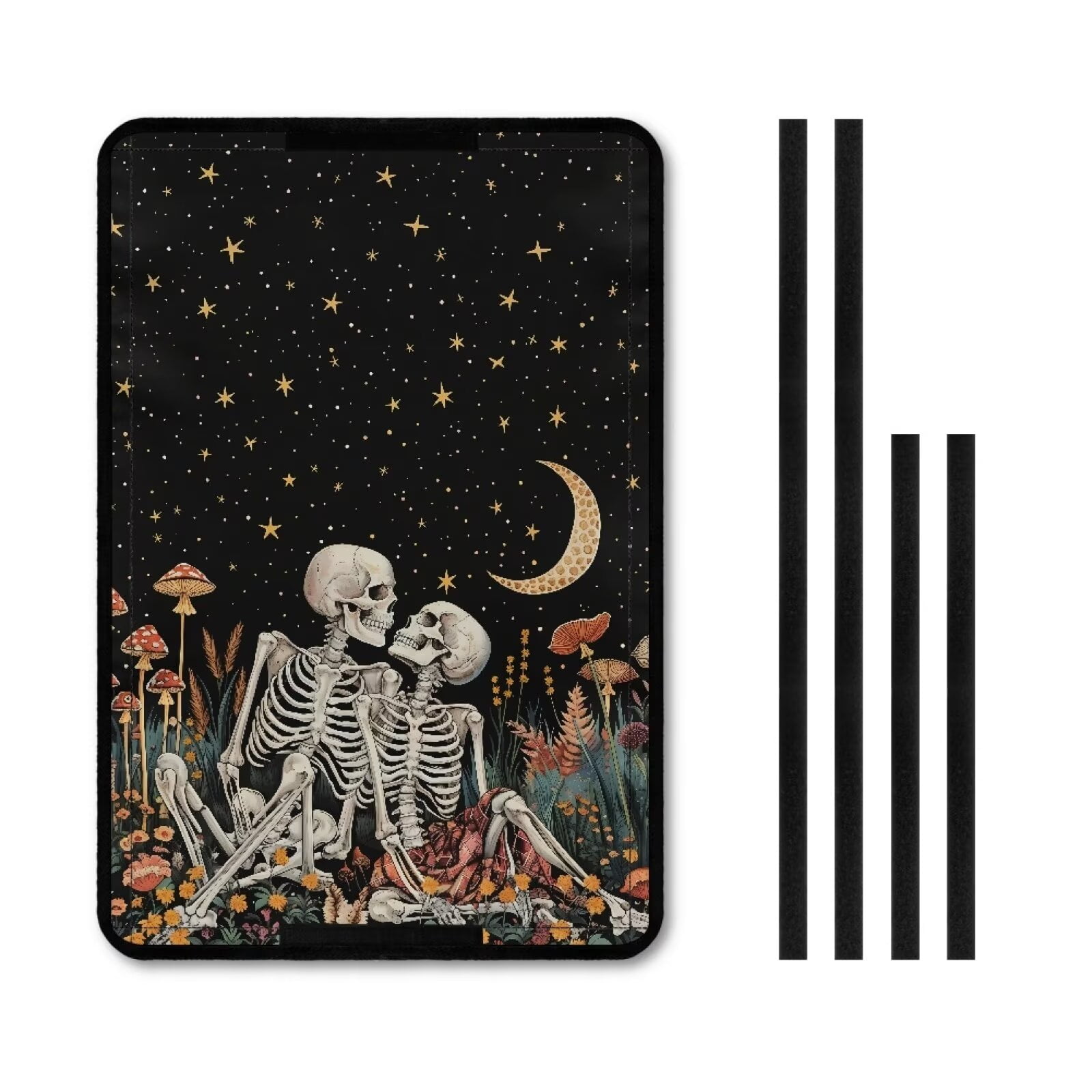 XYZCANDO Skull Mushroom Moon RV Door Shade Gothic RV Curtains for ...