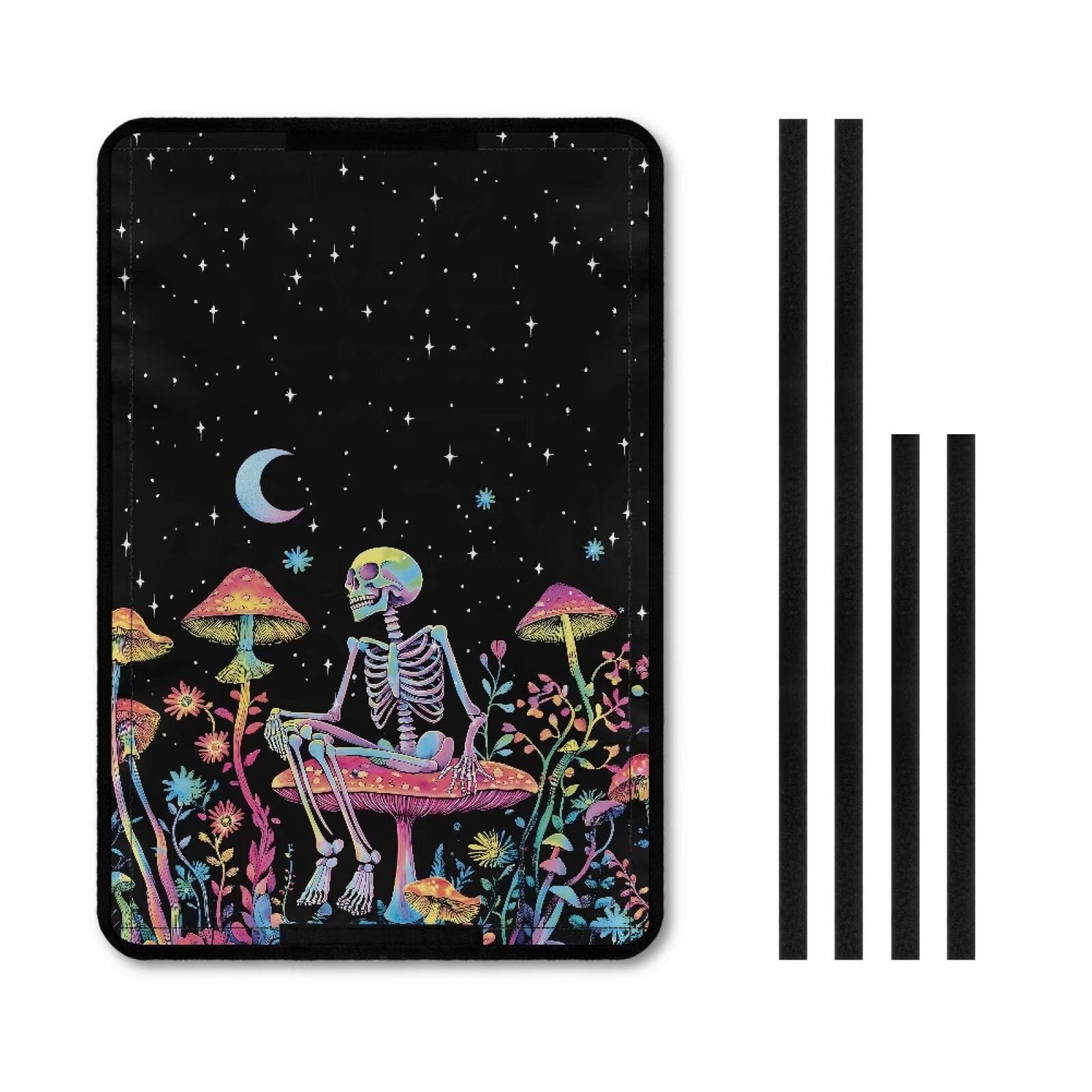 XYZCANDO Skull Mushroom RV Door Window Shade Gothic Camper Decor ...