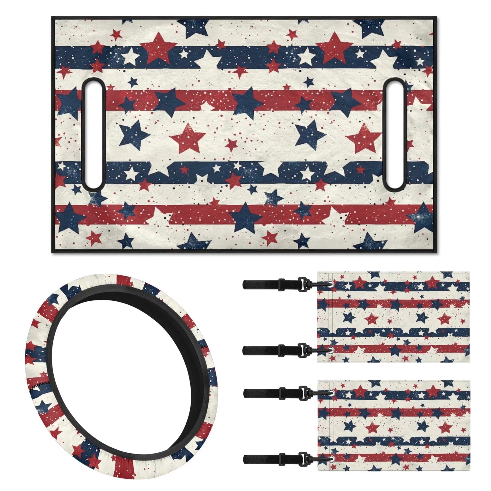 XYZCANDO Star Golf Cart Seat Covers Golf Cart Steering Wheel Covers ...