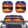 XYZCANDO Sun Visor with Tropical Sunset Pattern, Automotive Accessory ...
