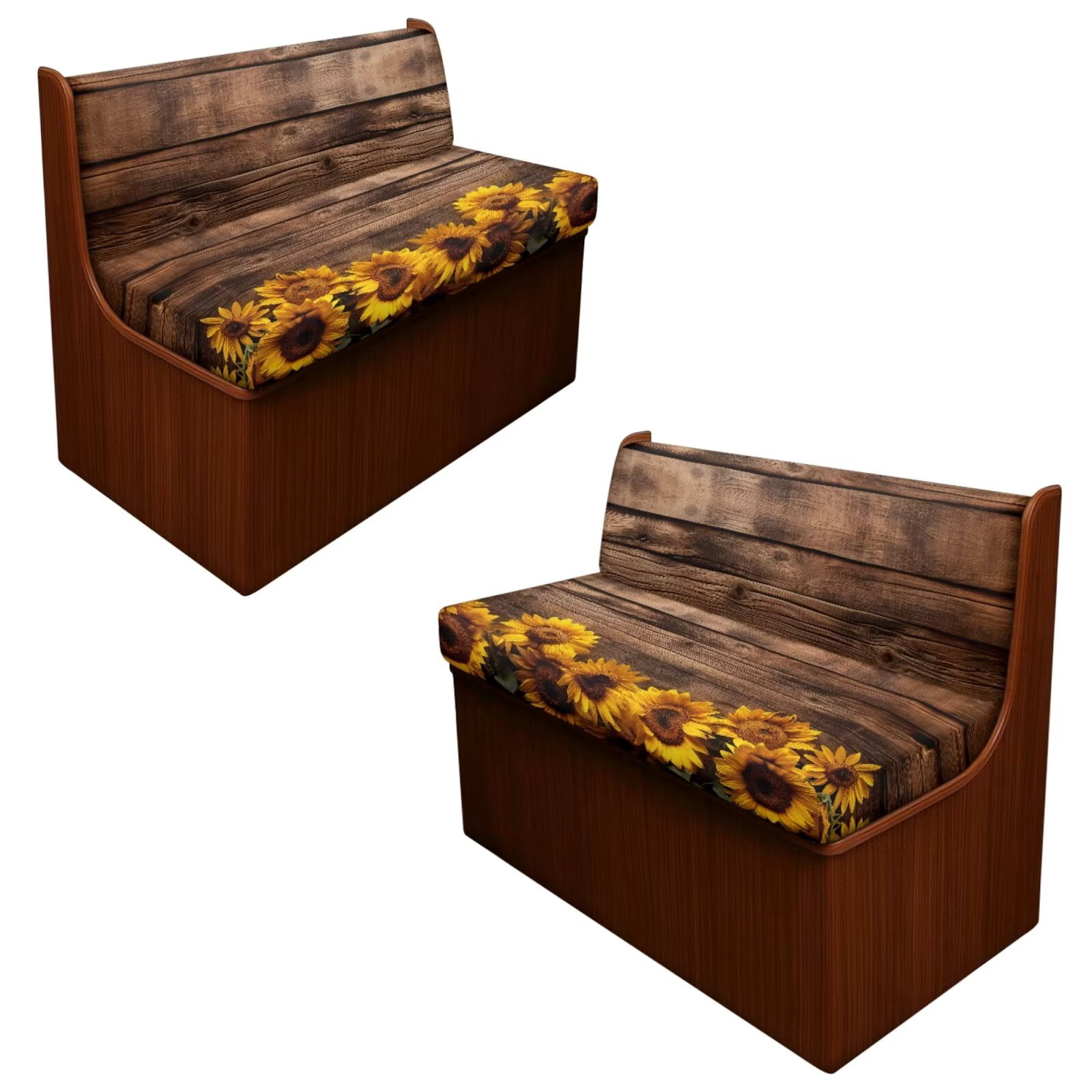 XYZCANDO Sunflower Plank RV Dinette Cushion Covers Camper Accessories ...