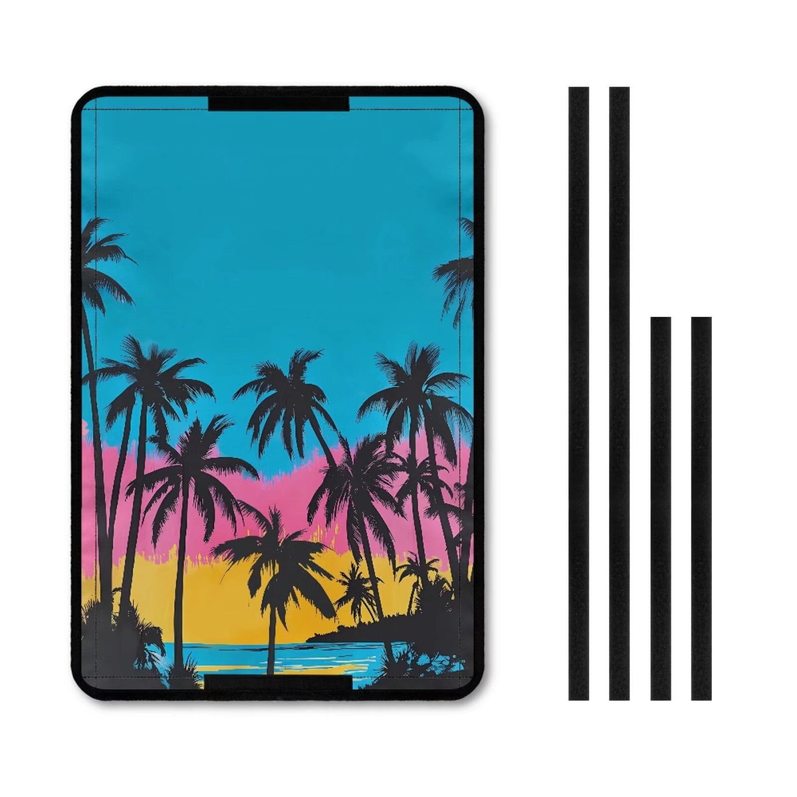XYZCANDO Tropical Palm Tree RV Door Window Shade Foldable RV Window ...