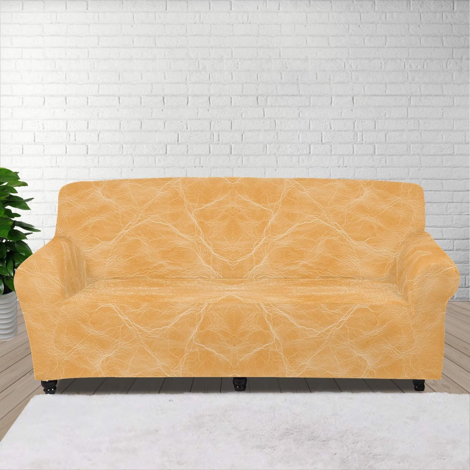 XYZCANDO Yellow Sofa Cover Stretch Couch Cover Sofa Slipcovers for 1 ...