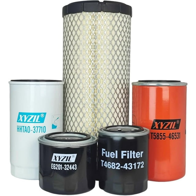 XYZIL Maintenance Service Filter Kit Compatible with Kioti CK2610 HST CK2620 HST Compact Tractor ...