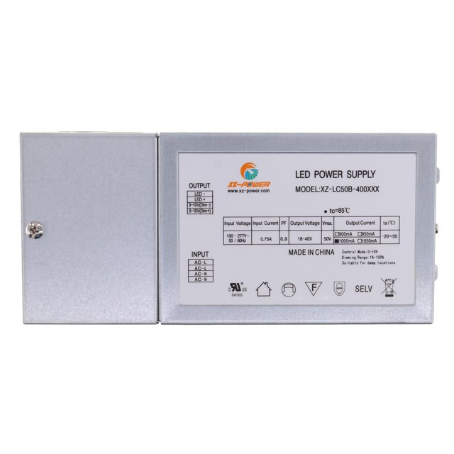 XZ-Power XZ-LC50B-400XXX Flat Panel LED Power Supply, 1000mA, 18-40Vdc ...