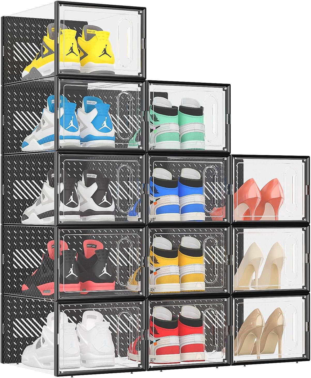 XZ X-Large Shoe Organizer Shoe Case Containers for Closet, Entryway ...