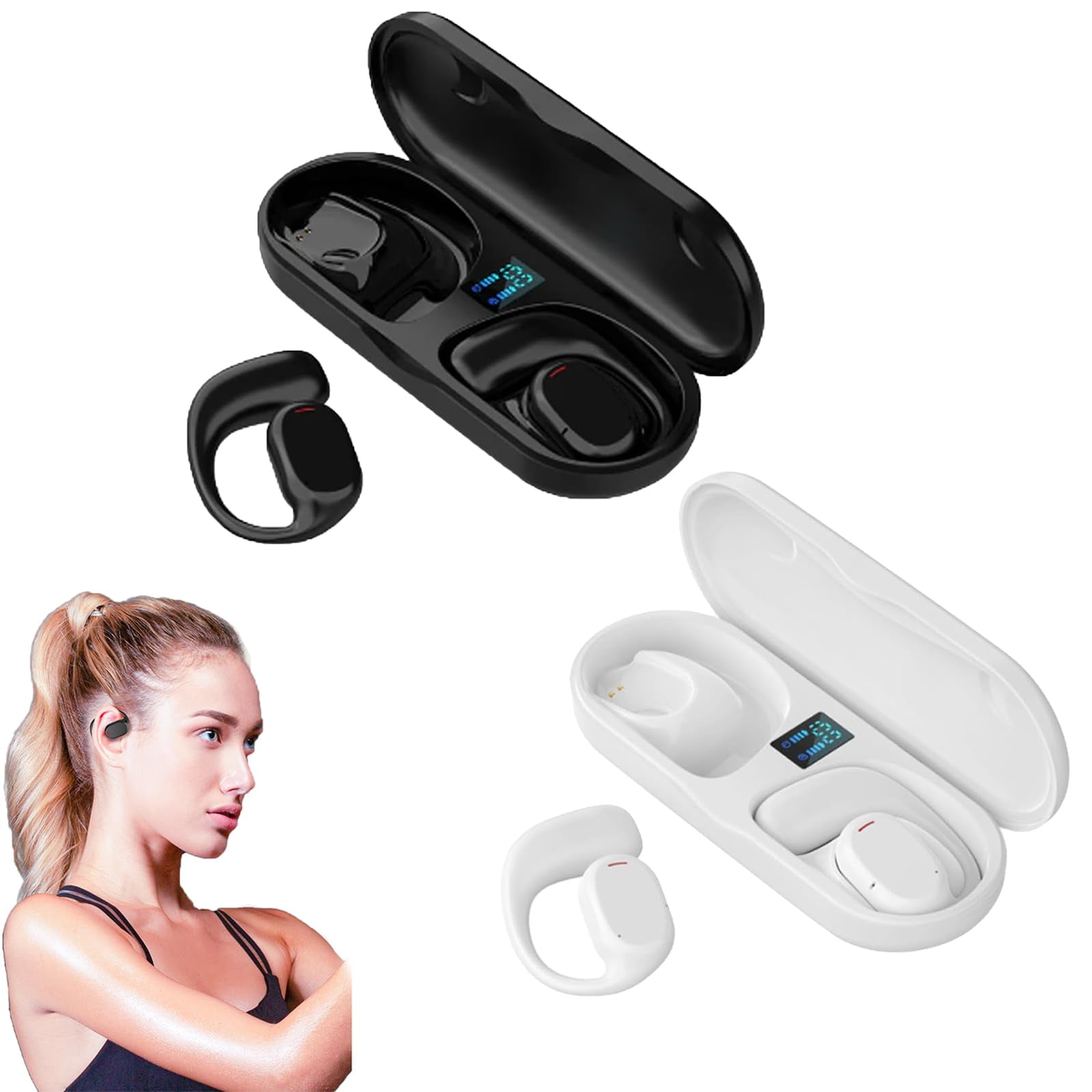XZAMB Earbuds Bluetooth, Wireless Open Ear Bluetooth Earbuds, Wireless ...