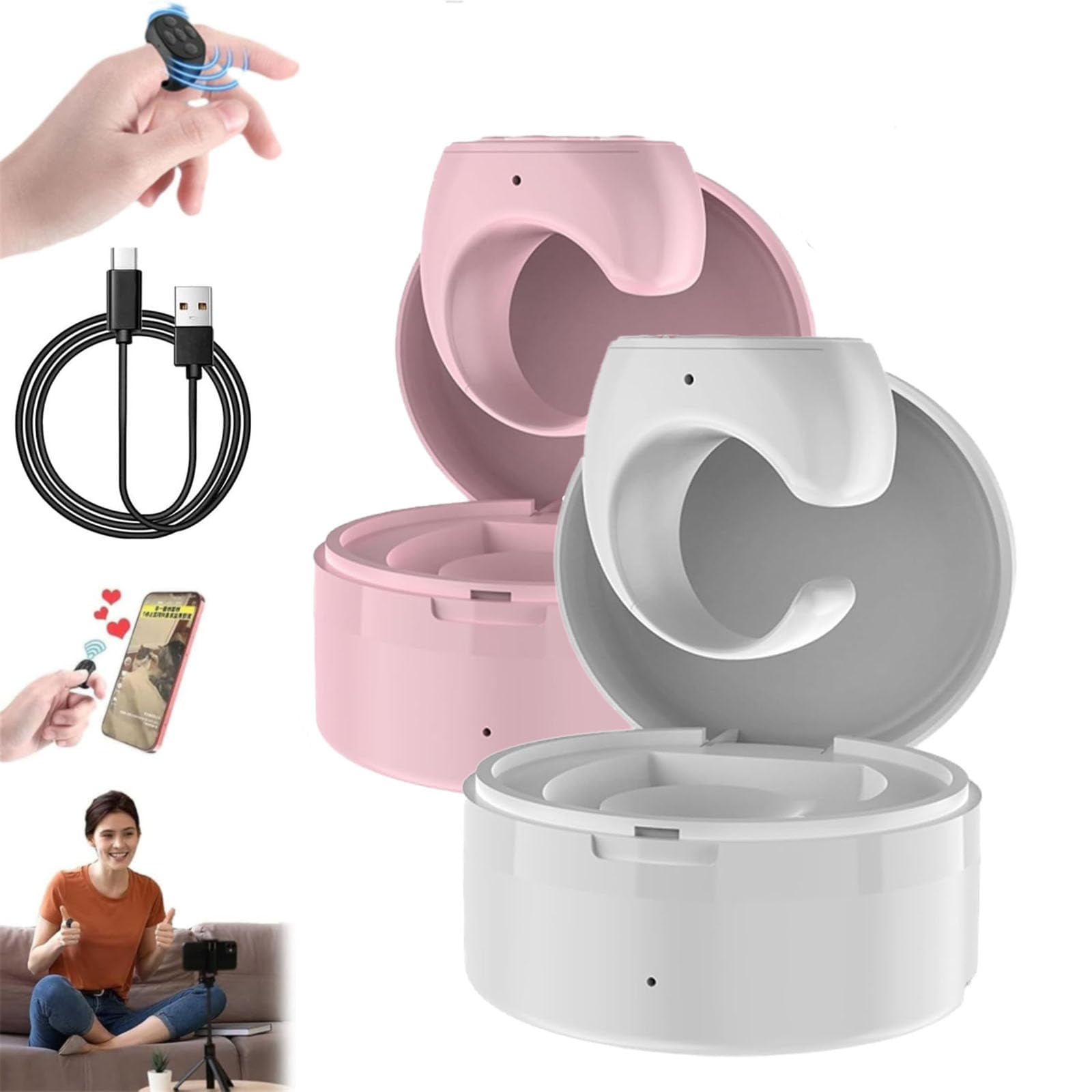 XZAMB Fingertip Wireless Bluetooth Remote Control, Fingertip Remote ...