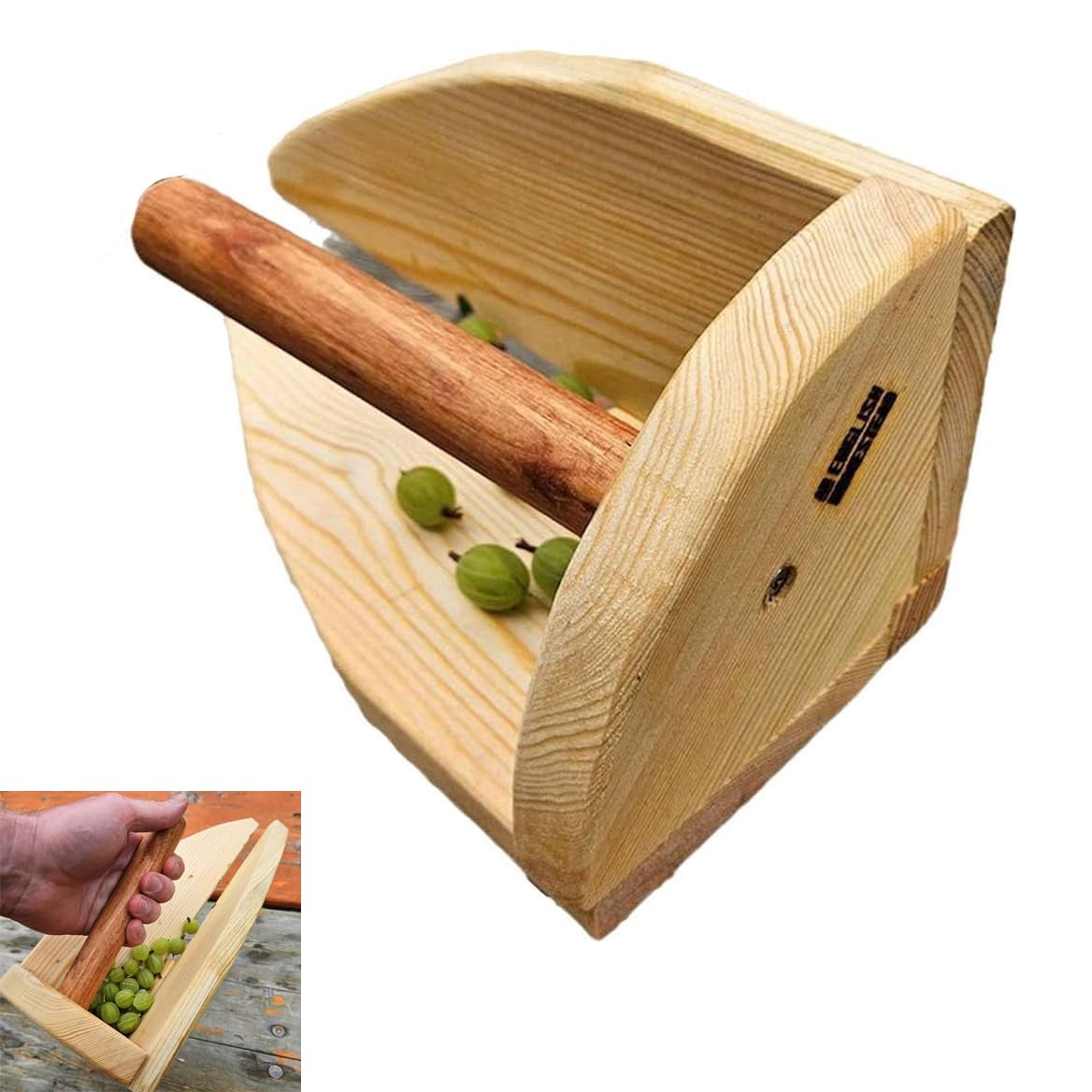 XZAMB Generic Wooden Berry Picker, Gooseberry Harvesting Scoop ...