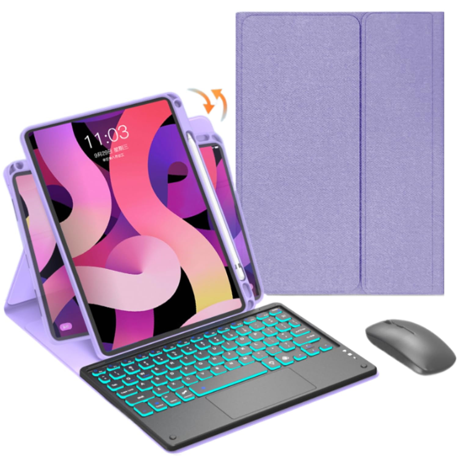 XZAMB Keyboard Case Compatible with iPad 9.7 inch, iPad 6th Gen (2018 ...