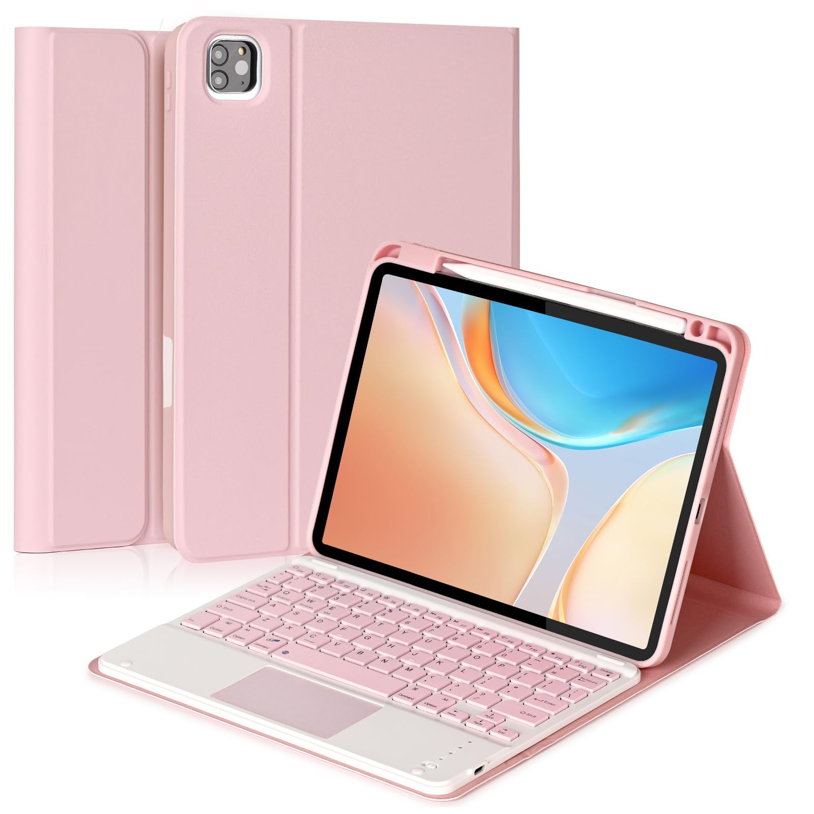 XZAMB Keyboard Case for iPad Pro 11" M4 2024, Detachable Touchpad BT ...