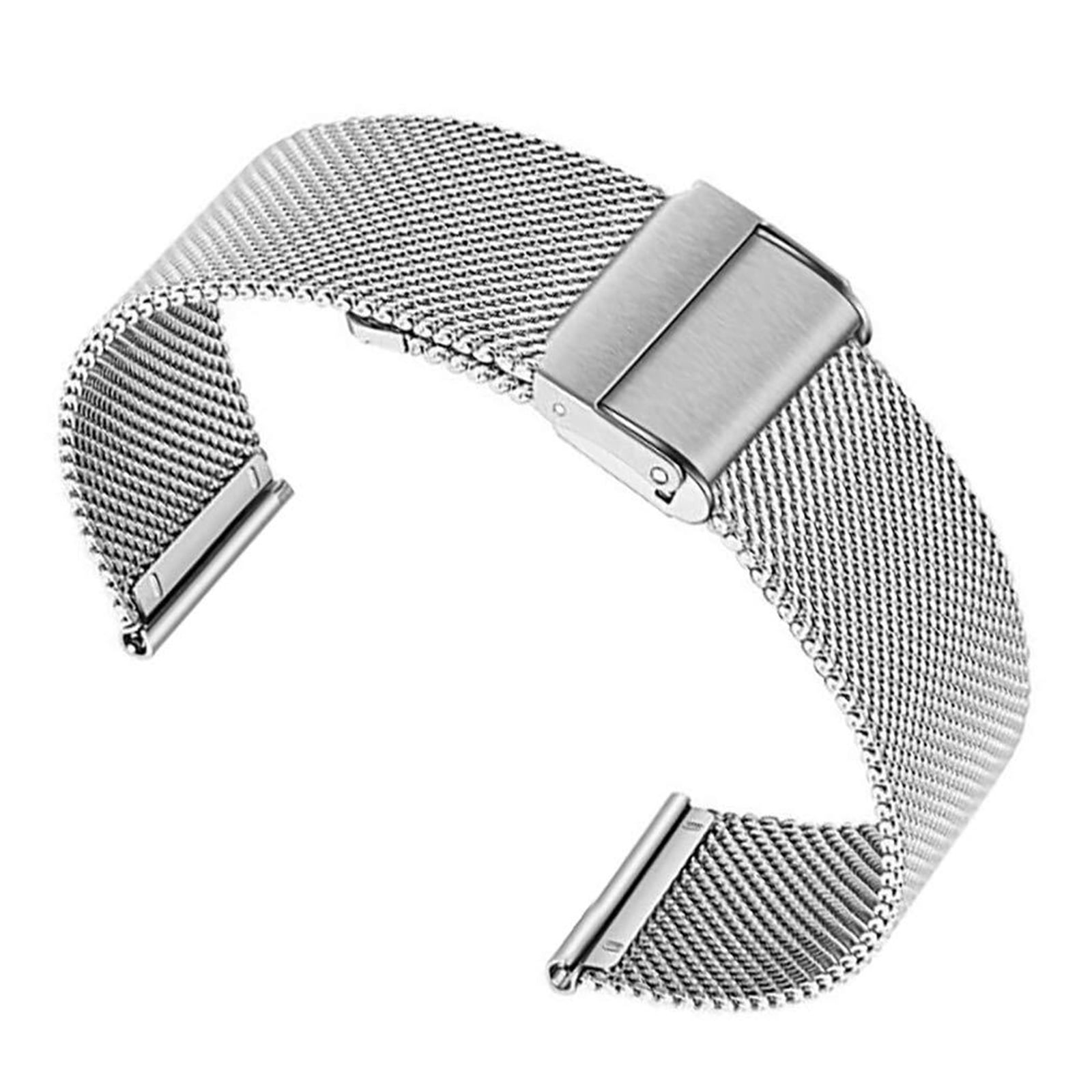 XZAMB Milanese Mesh Stainless Steel Watch Band with Interlock Safety ...