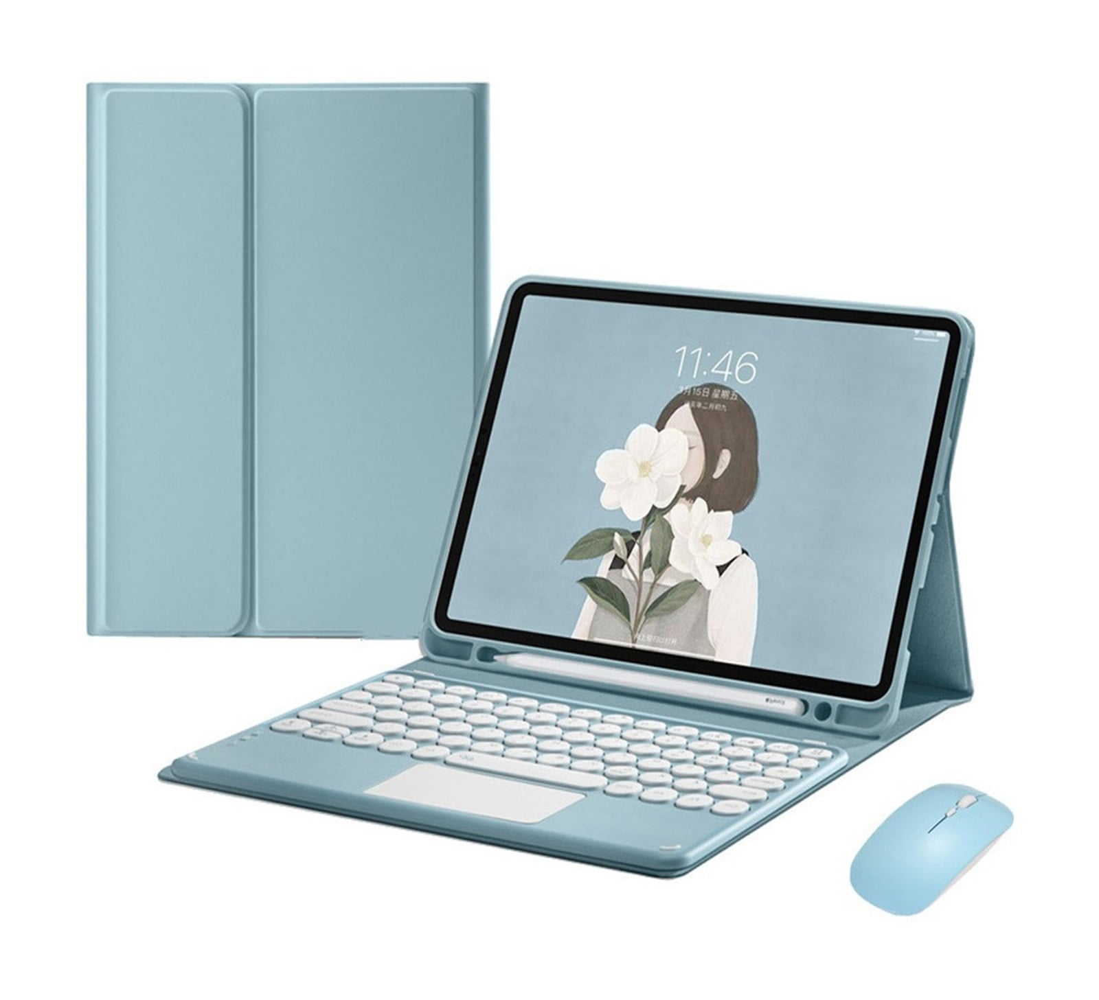 XZAMB Premium Case with Touch Keyboard and Mouse compatible with iPad ...