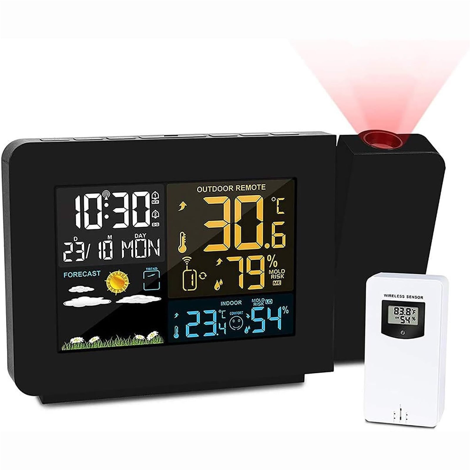 XZAMB Projection Alarm Clock, Digital Clock Projector On Ceiling, with ...