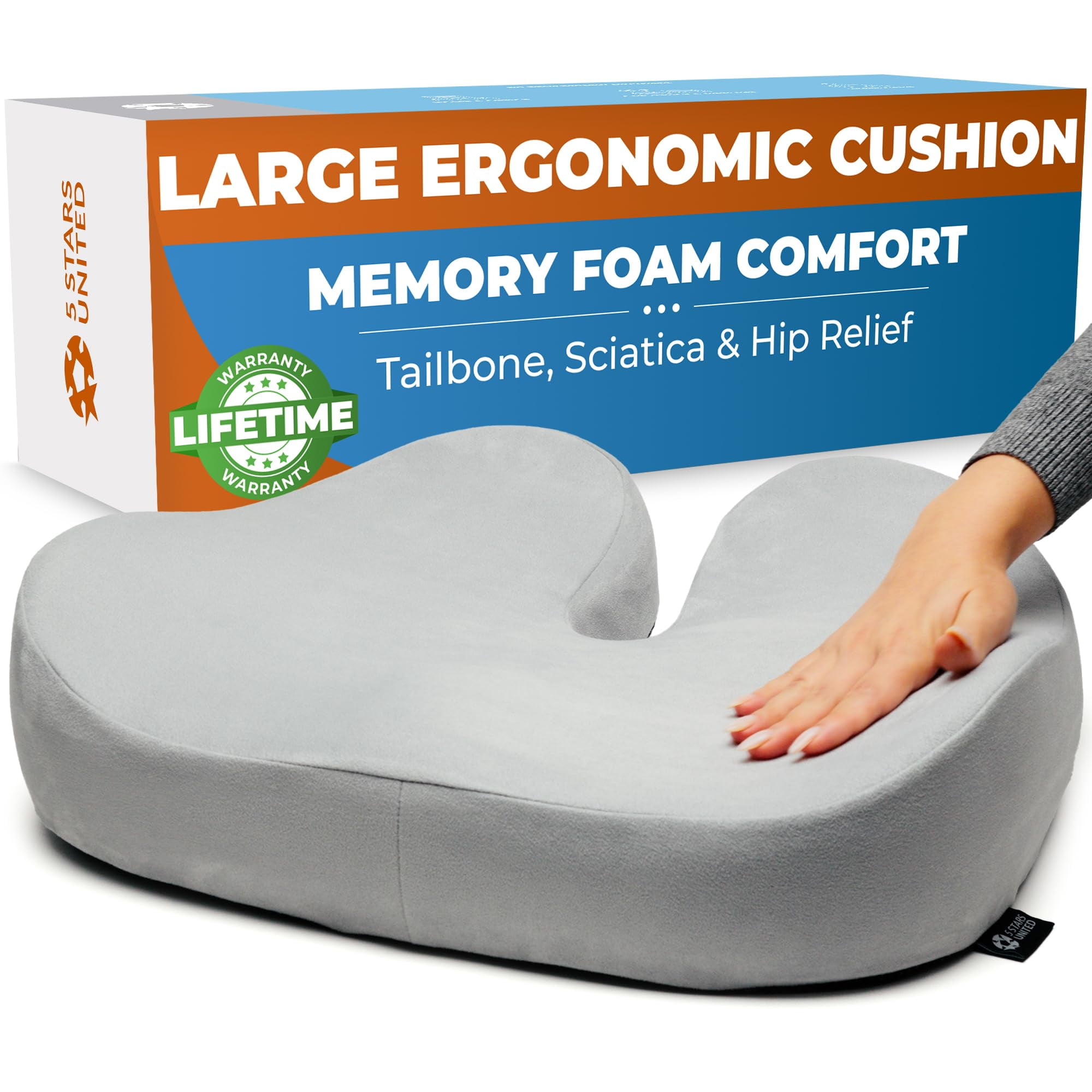 XZAMB Seat Cushion for Desk Chair - Tailbone, Sciatica Pain Relief - Office Chair Cushions ...