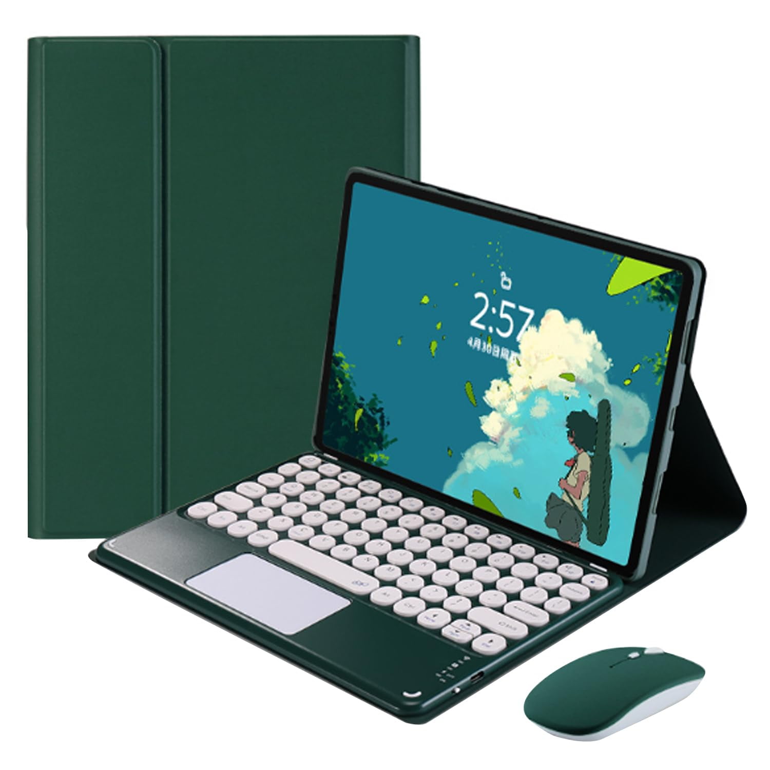 XZAMB Touchpad Keyboard Case with Mouse Compatible with Lenovo Tab M10 Plus 10.3 Inch/K10 (TB ...