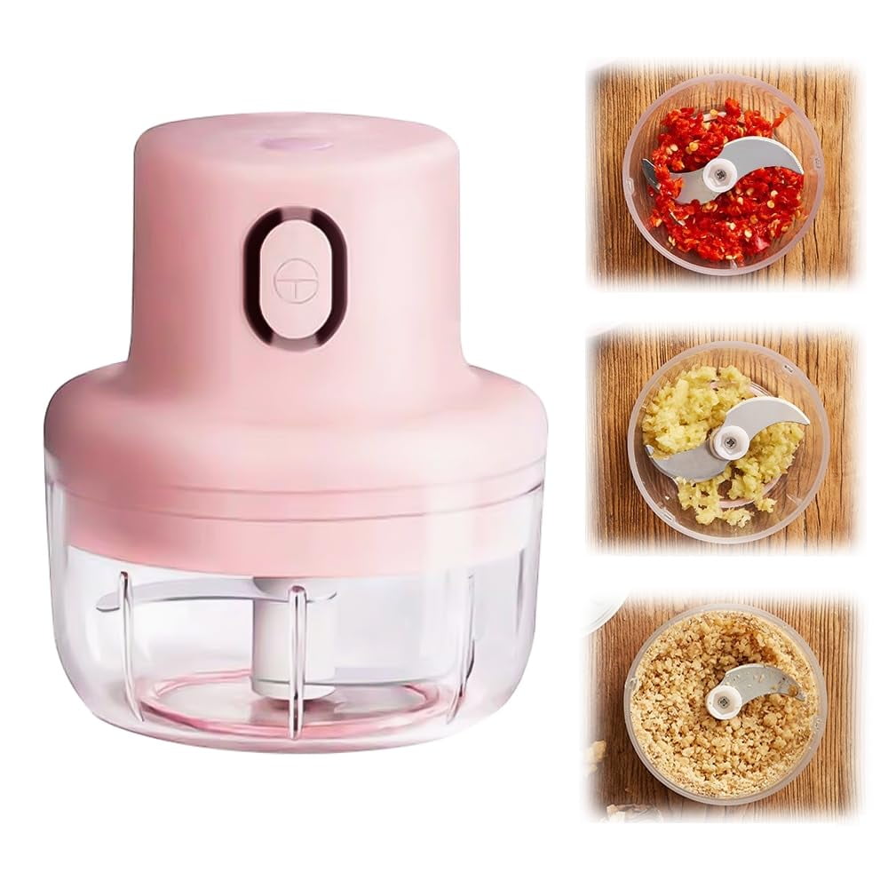 XZAMB Wireless Food Chopper, Electric Mini Garlic Chopper Grinder ...