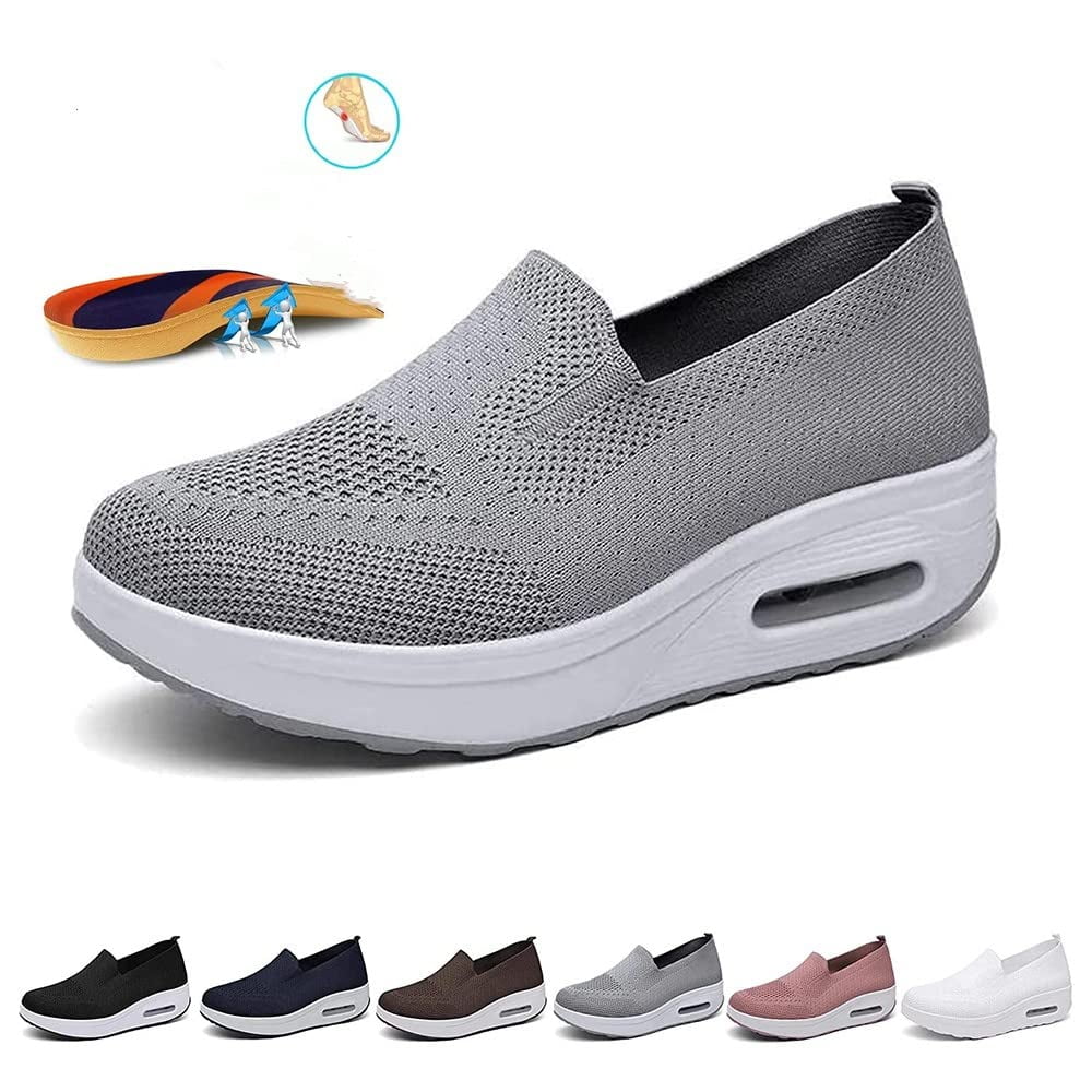 XZAMB Women's 2023 Mesh Orthopedic Walking Shoes with Stretch Platform ...