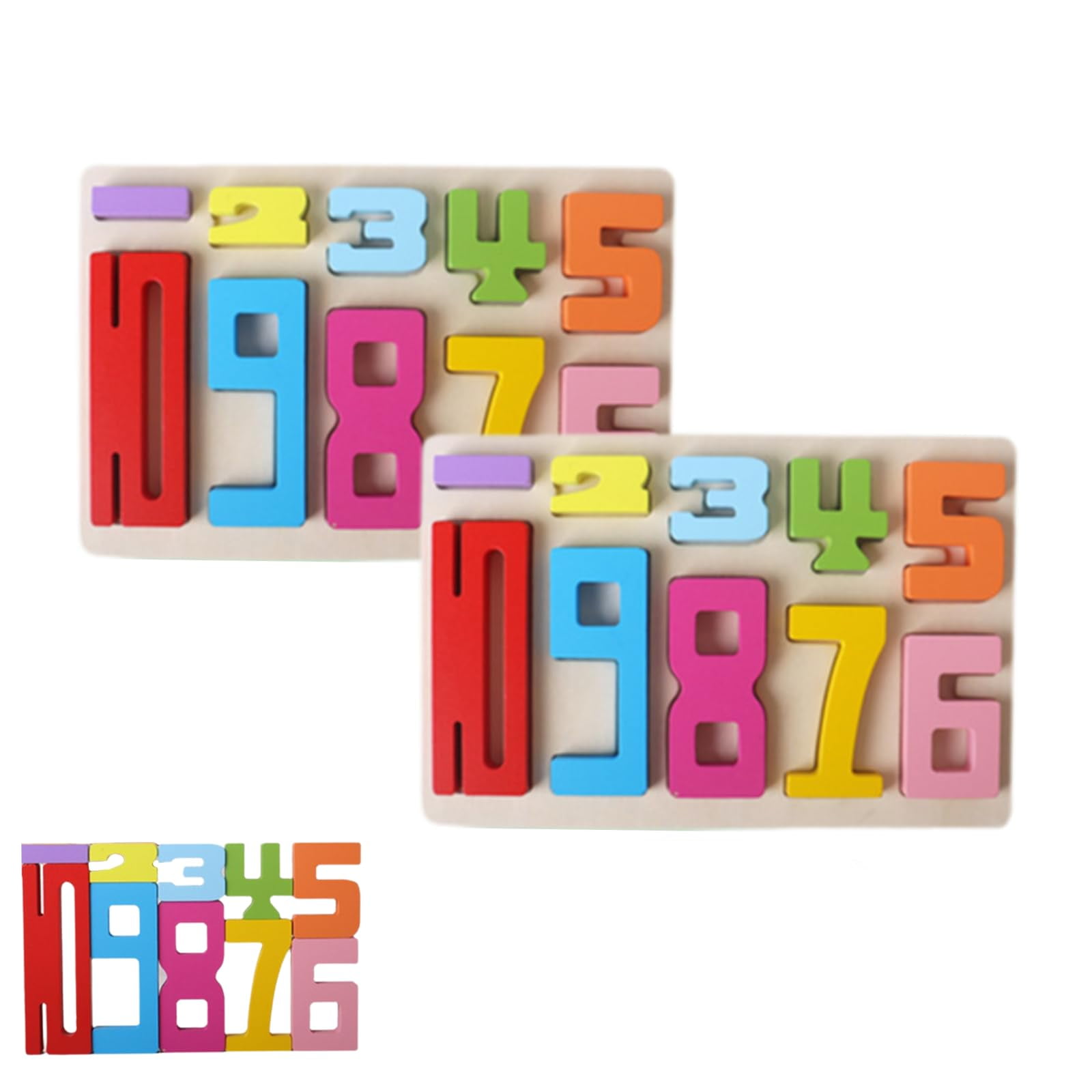 XZAMB Wooden Number Building Blocks for 3+ Years Old Kids, Sensory ...