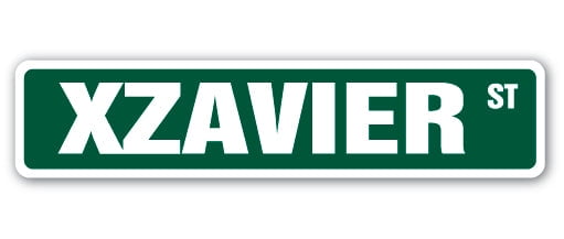 XZAVIER Street Sign Childrens Name Room Sign | Indoor/Outdoor | 36 ...