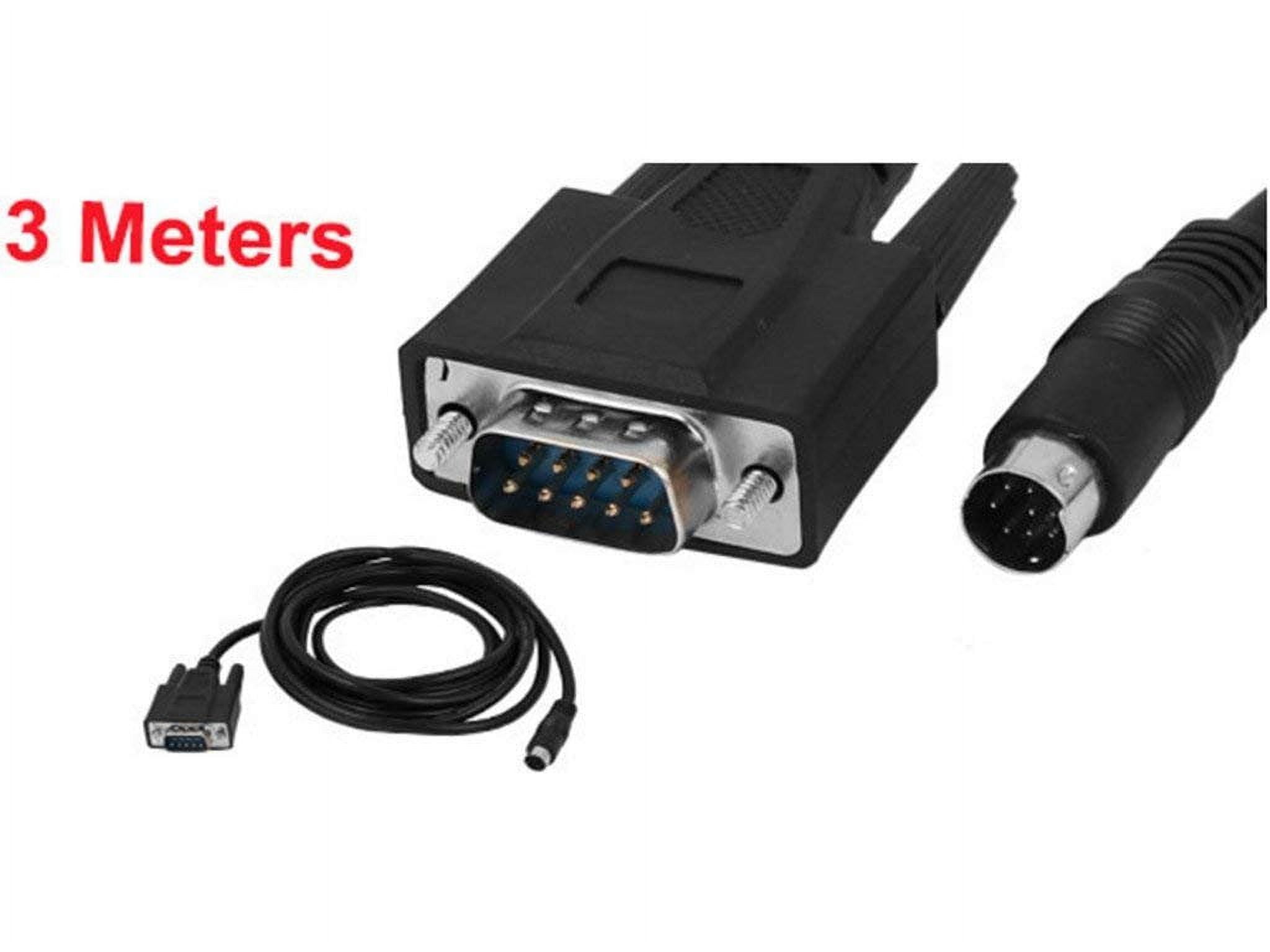 XZC Mini Din Male Connector PLC Programming Adapter Cable 3 Meters 10Ft ...