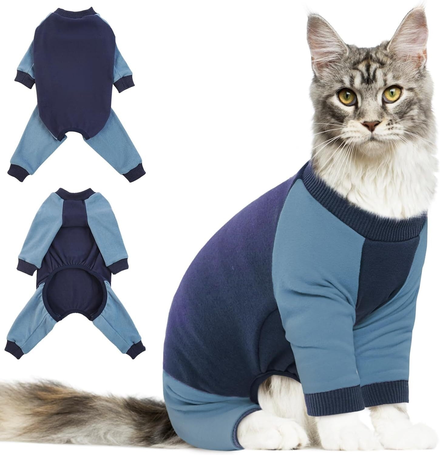 XZD Cat Recovery Suit, Kitten Hair Onesie, Surgical Cone Alternative ...