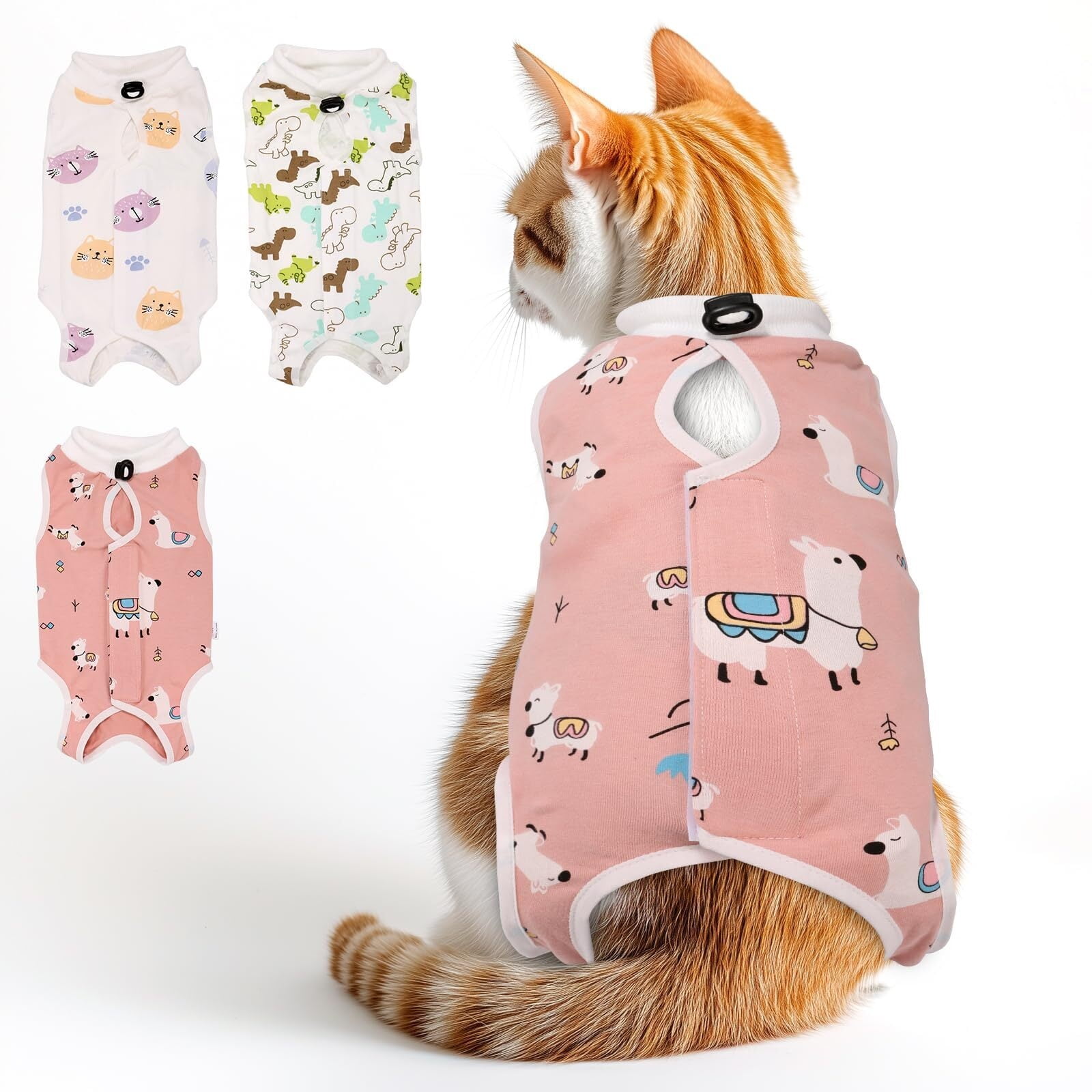 XZD Cat Recovery Suit for Spay Abdominal Wounds Female, Cat Onesie for ...