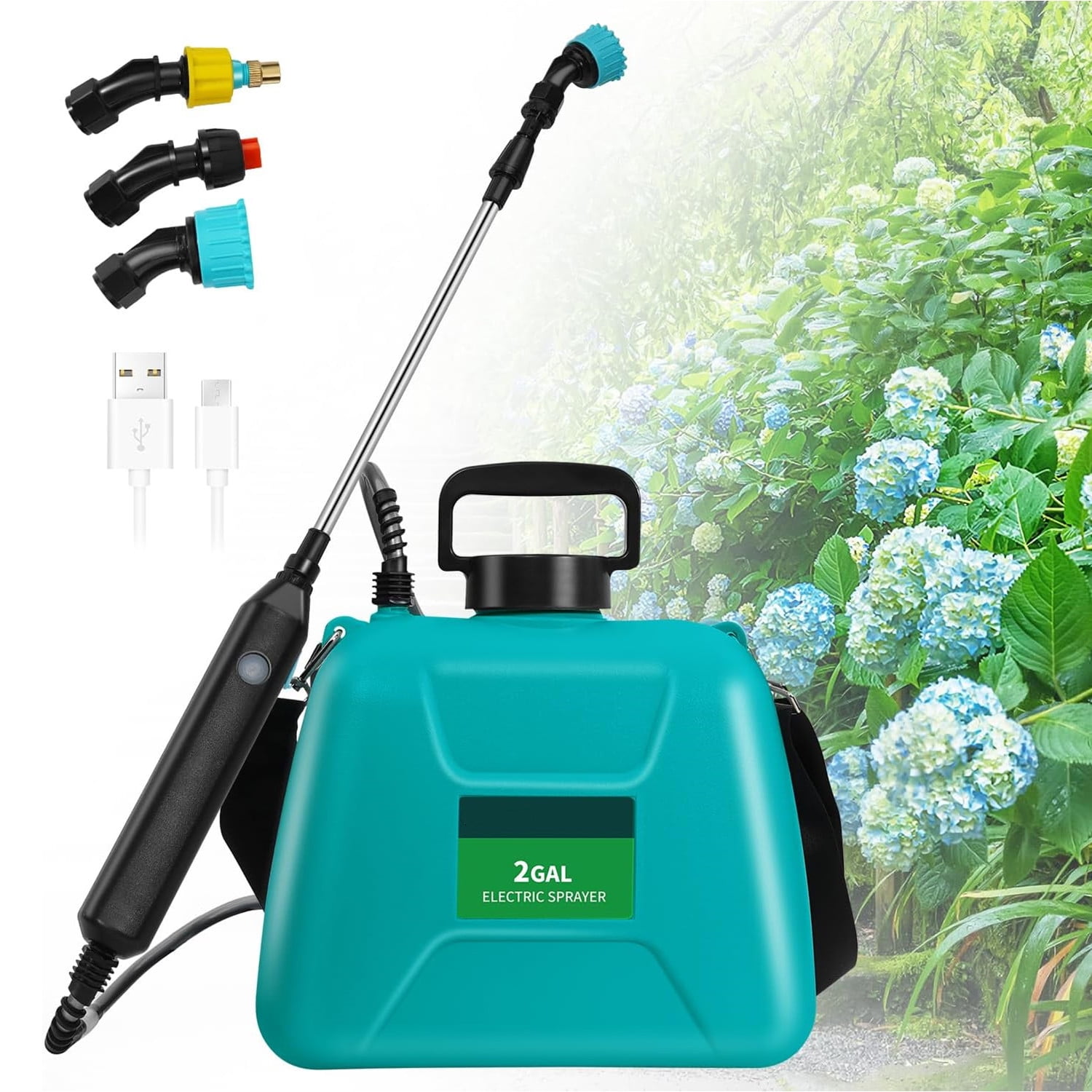 XZKING 1.35Gallon Battery Powered Sprayer, Electric Garden Sprayer with ...