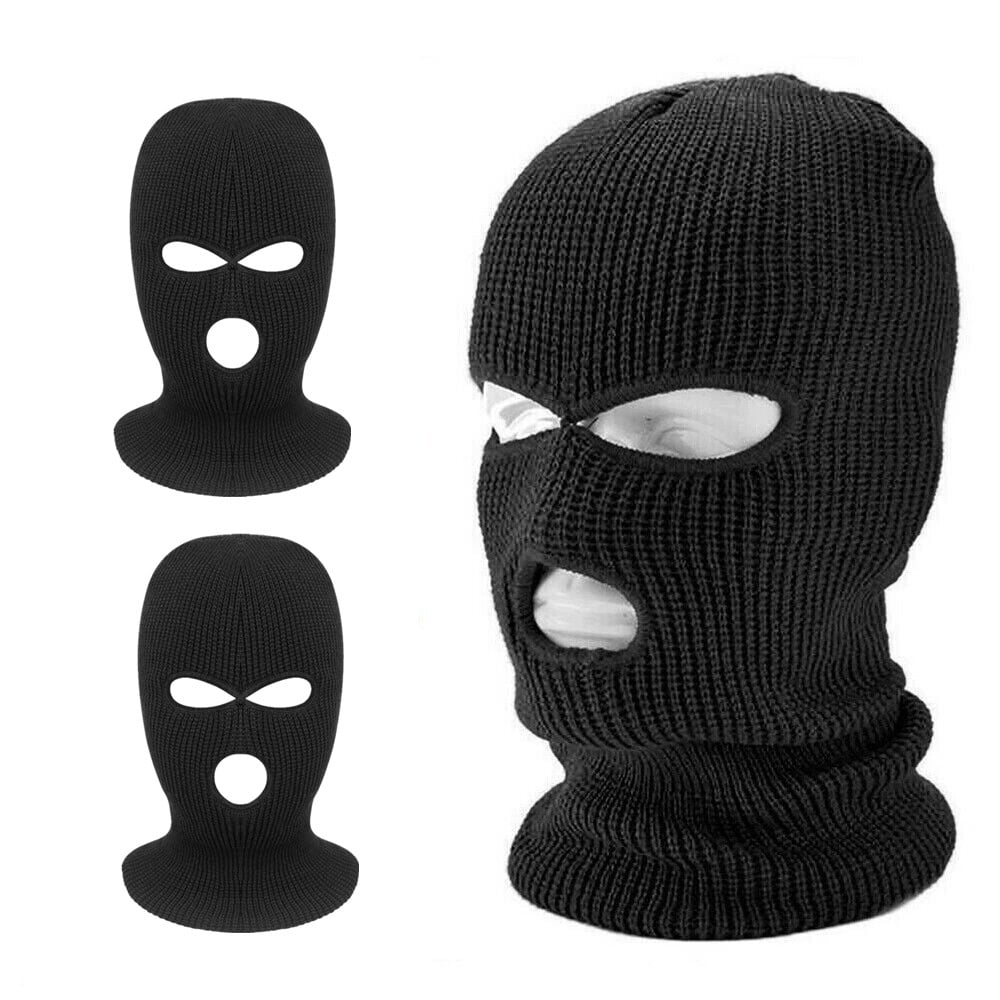 XZKING 3 Hole Knitted Full Face Cover Ski Mask for Men Thermal Winter ...