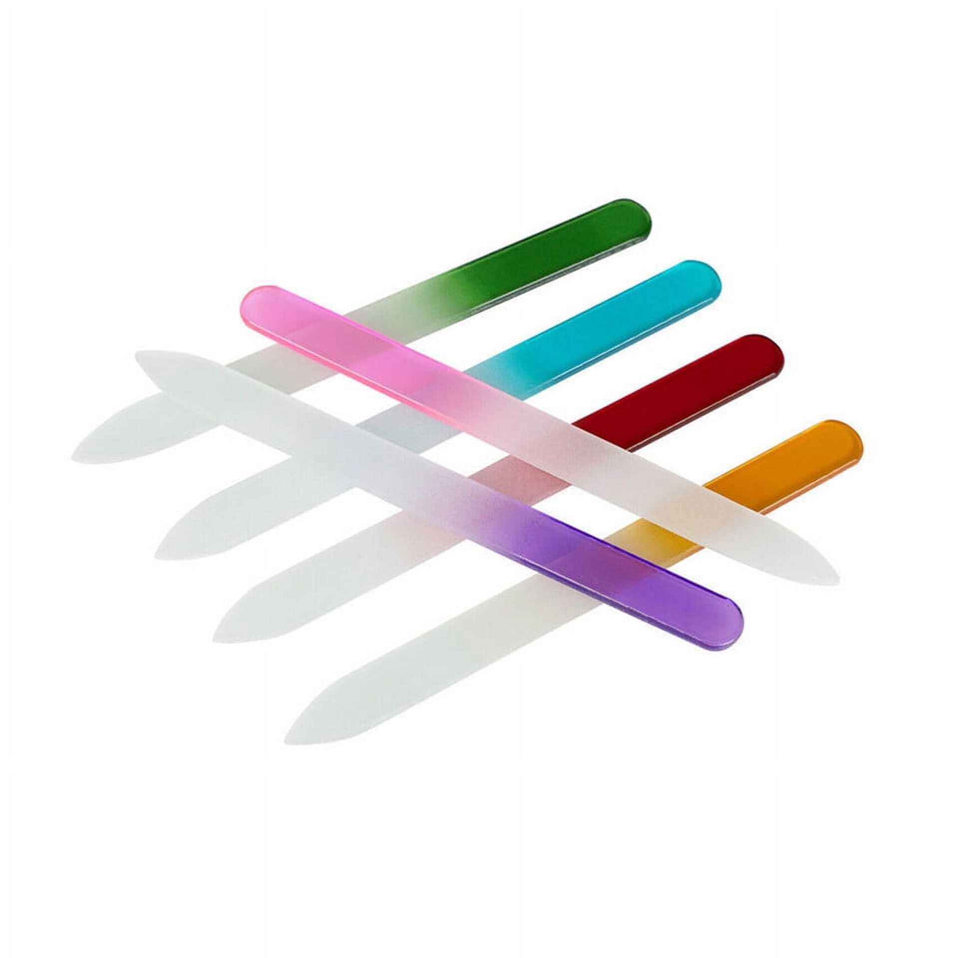 XZKING 6 Colors Glass Nail Files Kit Nail Art Design Nail Sanding ...