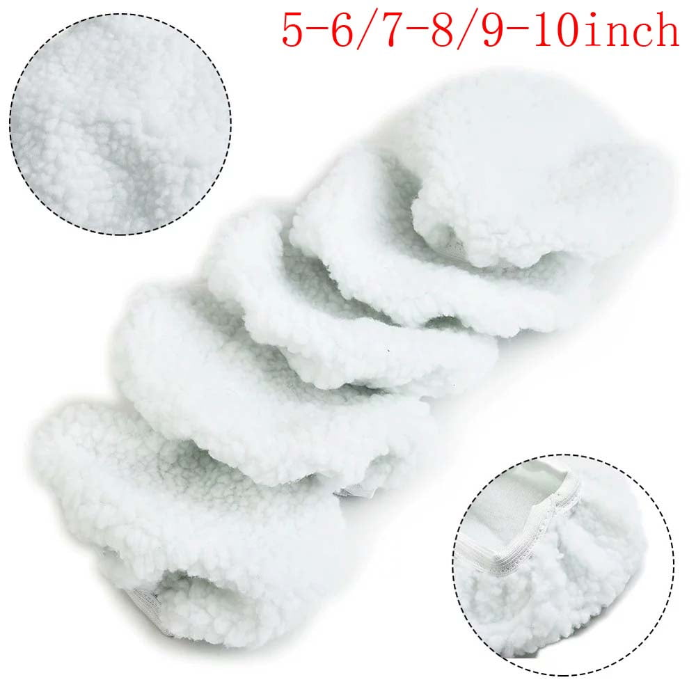 XZKING 6PCS Polishing Bonnet Buffer Pads Soft Wool for 5-6" 7-8" 9-10 ...