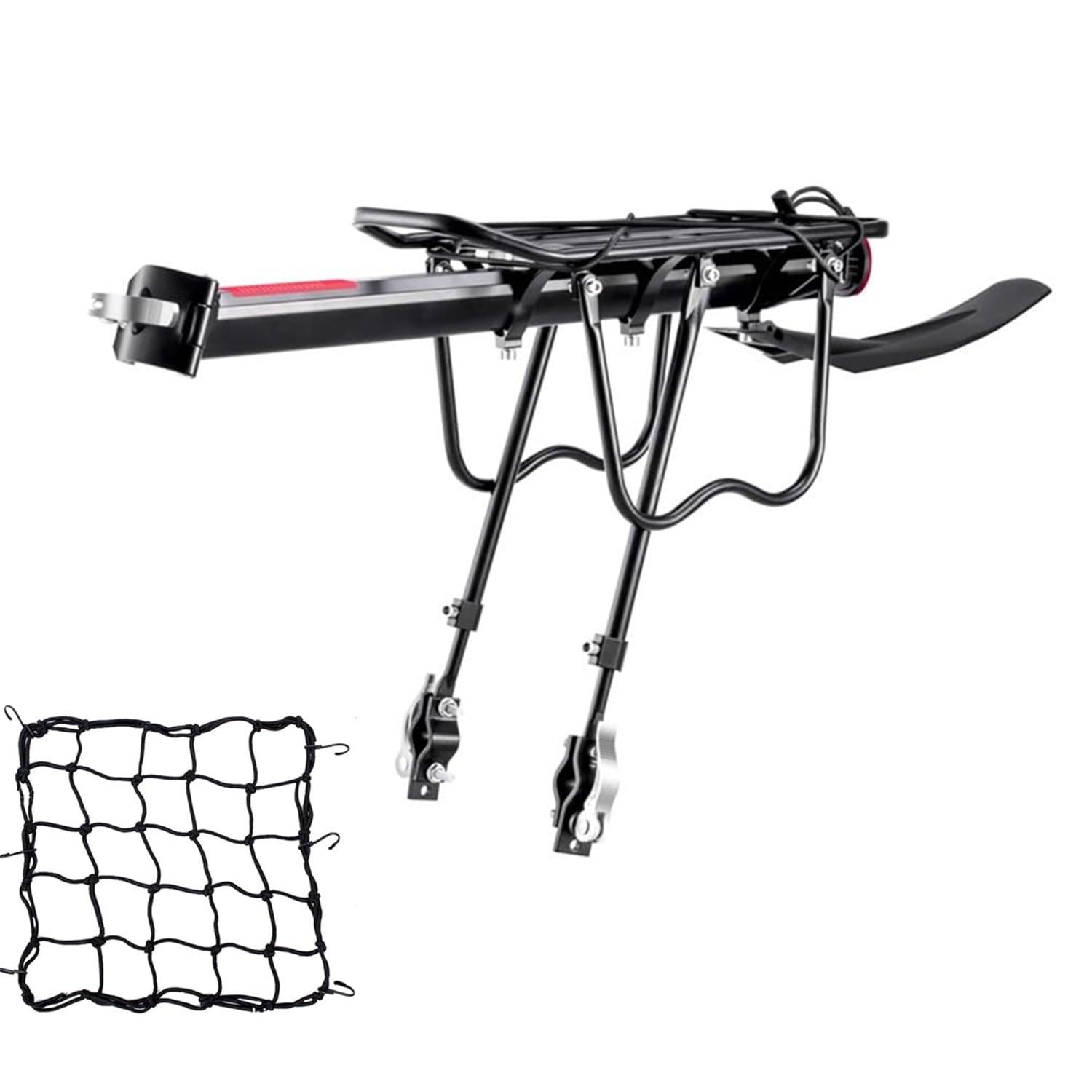 XZKING Adjustable Bike Cargo Rack, 110 lbs Capacity Bike Rear Rack with ...