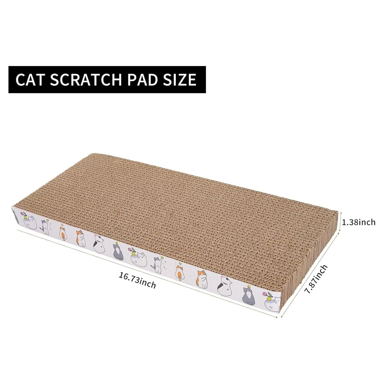 XZKING Cat Scratch Pad Cat Scratcher Cardboard with Catnip Reversible Recyclable - Walmart.com