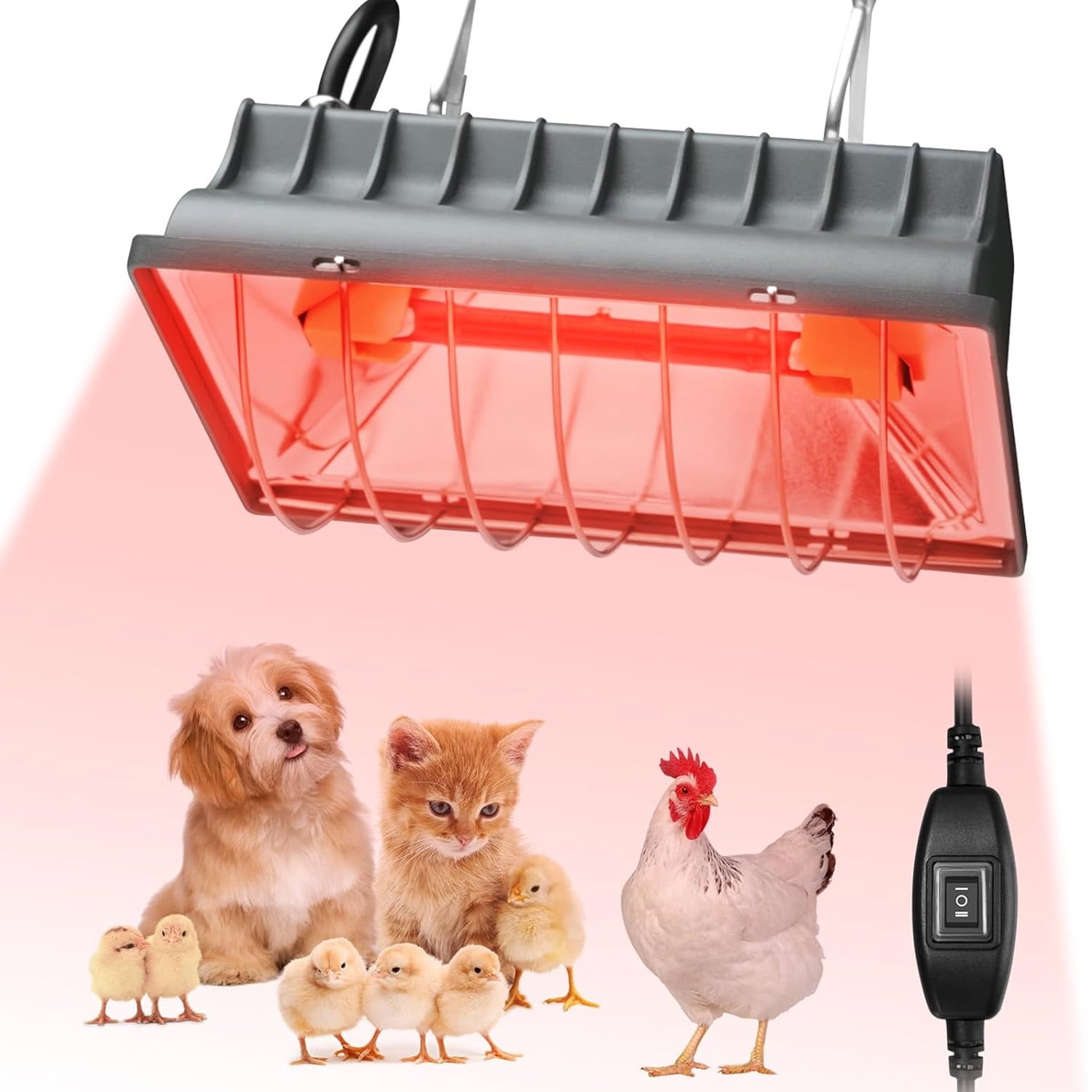 XZKING Chicken Coop Heat Lamp for Dog Kennel, Cat Bed, Reptiles ...