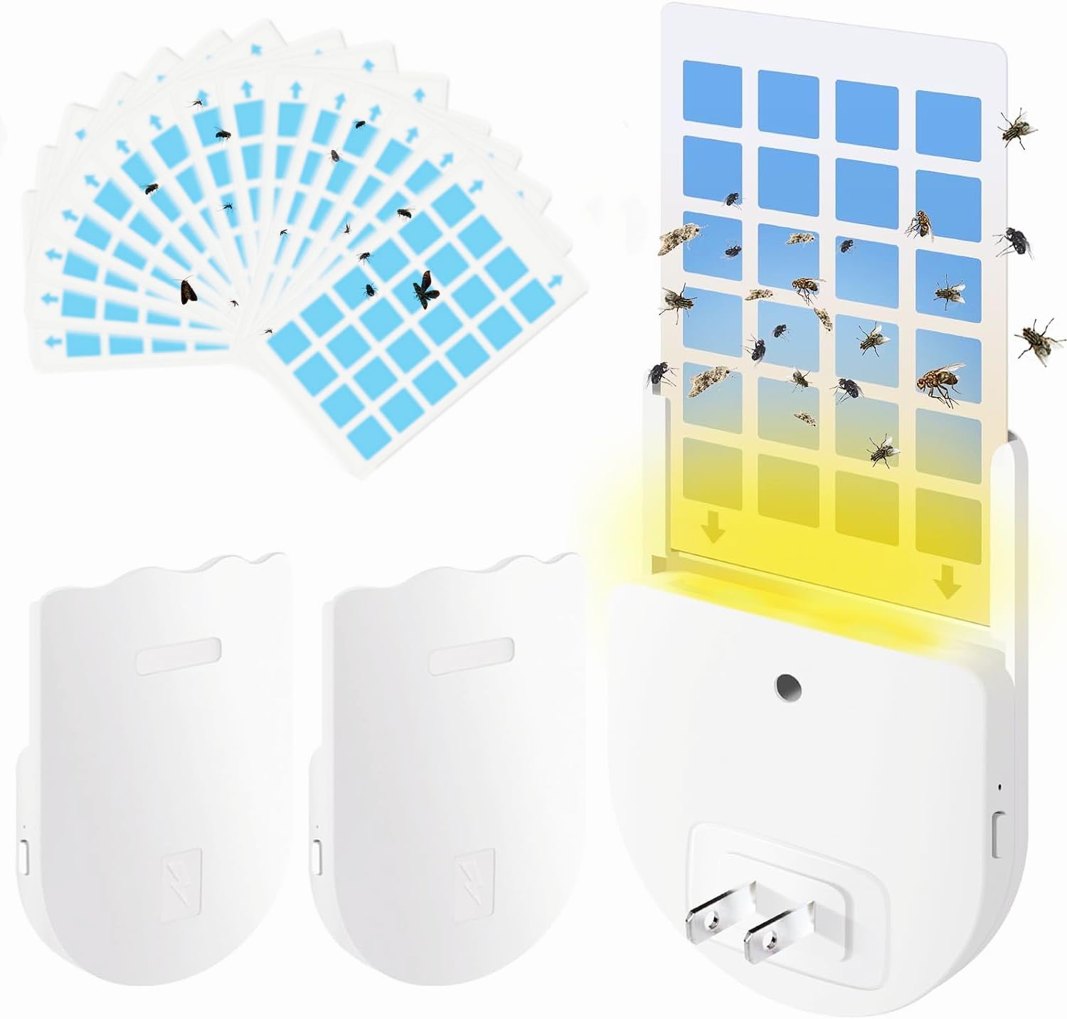 XZKING Flying Insect Trap, Indoor Insect Catcher,Plug in Fly Trap,Fly ...