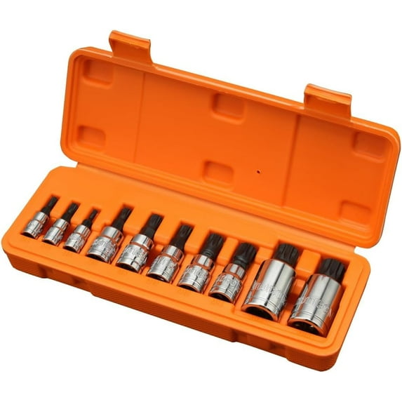 XZN Triple Square Spline Bit Socket Set, 10 Piece, Metric sized, M4 ...