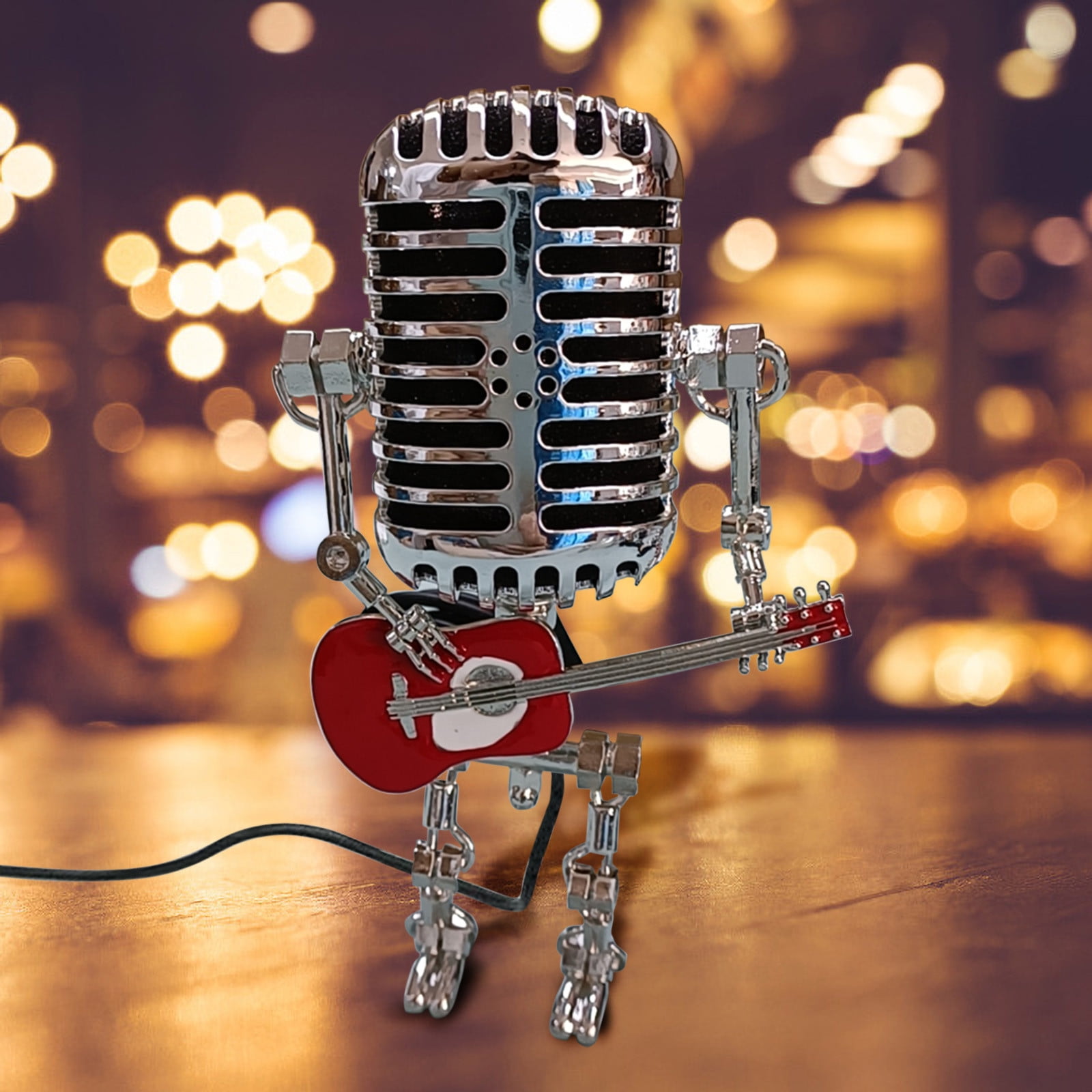 XZNGL Table Lamps Vintage Microphone Robot Table Lamp Home Desktop ...