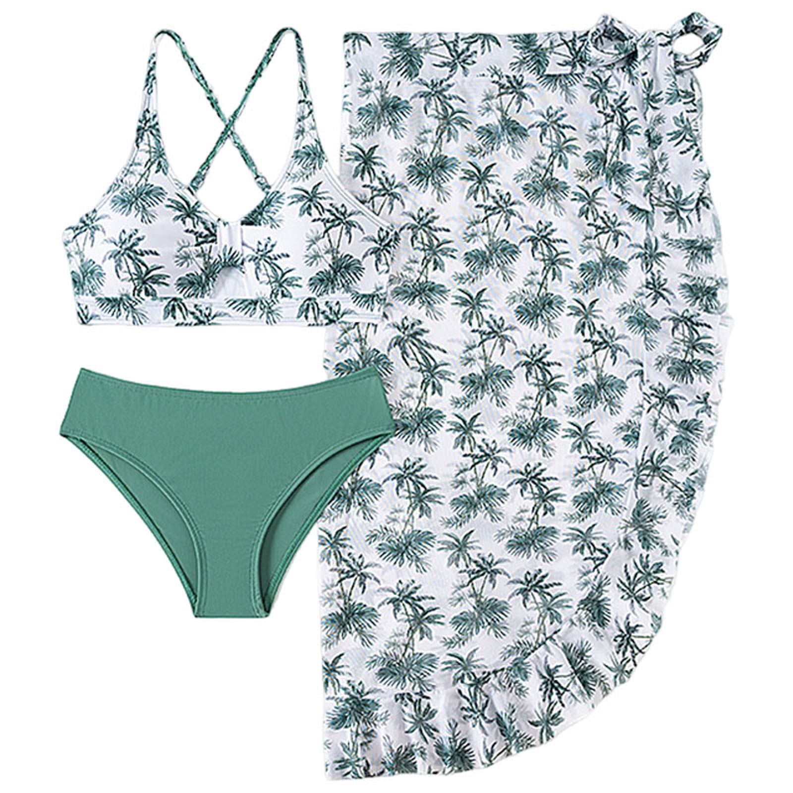 XZNPDUCQ Girls Swimsuit Bathing Suits Bikini Set 3 Piece Girls ...