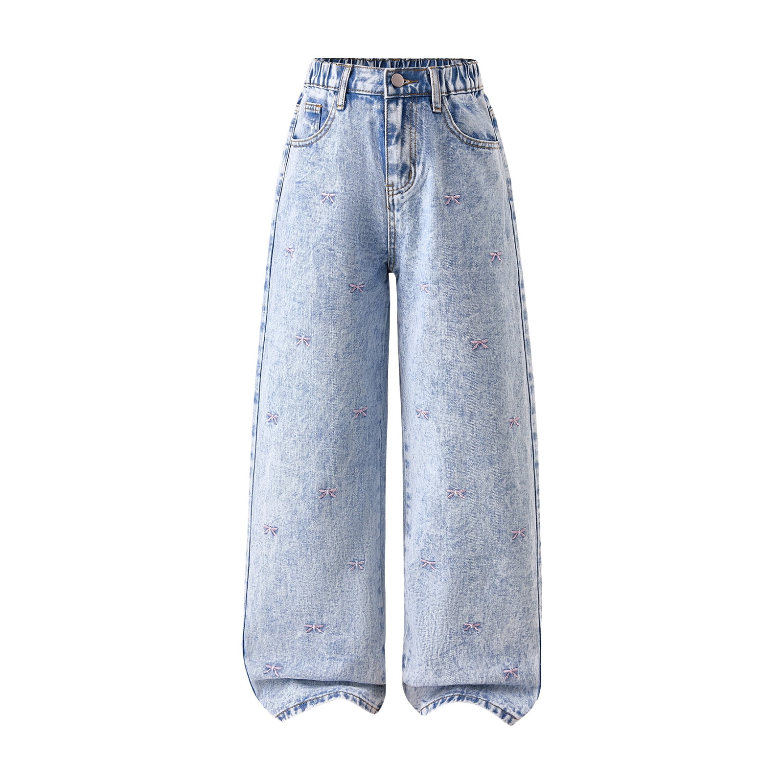 XZNPDUCQ Girls Wide Leg Pants Girls Cargo Pants Parachute with Pockets ...