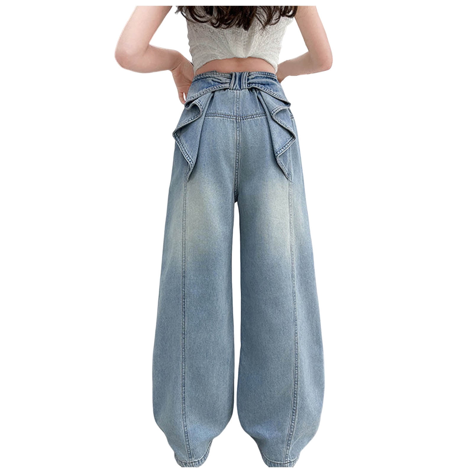 XZNPDUCQ Kid Girls Cargo Pants Elastic Waist with Pockets Lounge ...