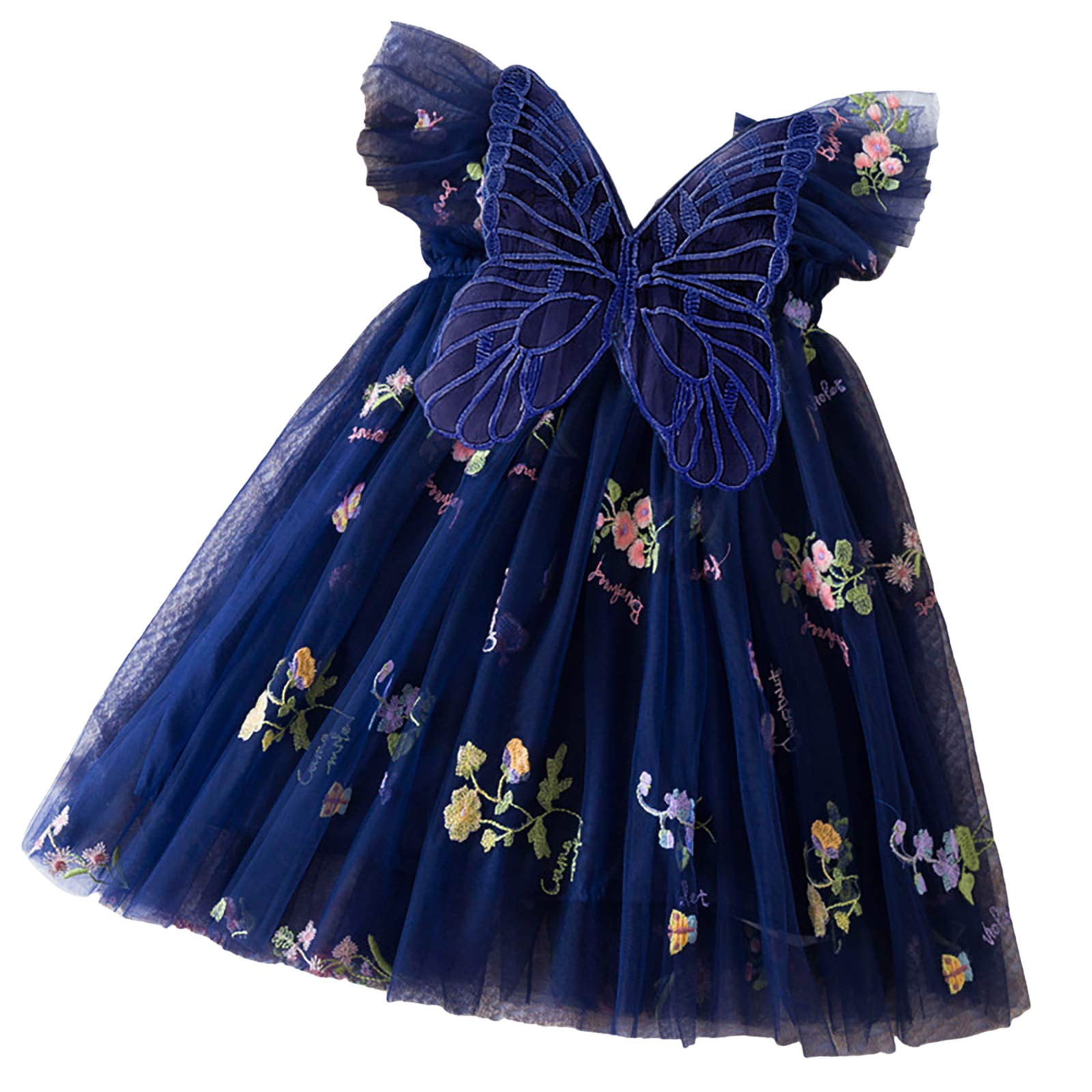 XZNPDUCQ Toddler Girl Ruffled Sleeve Dress Cotton Linen Halter ...