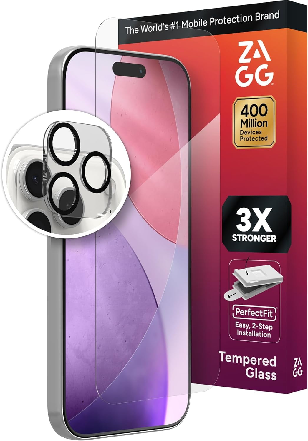 XZQFDC Glass+ Screen & Camera Lens Protection for iPhone 17 Pro ...