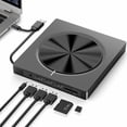 XZQS 7-in-1 External CD/DVD Drive with RGB Light, USB 3.0 & Type-C ...