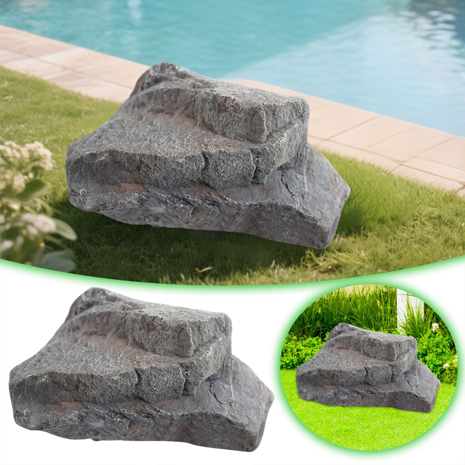 XZSMGS PU Foam Fake Rocks for Landscaping, Artificial Rock Cover, Yard ...