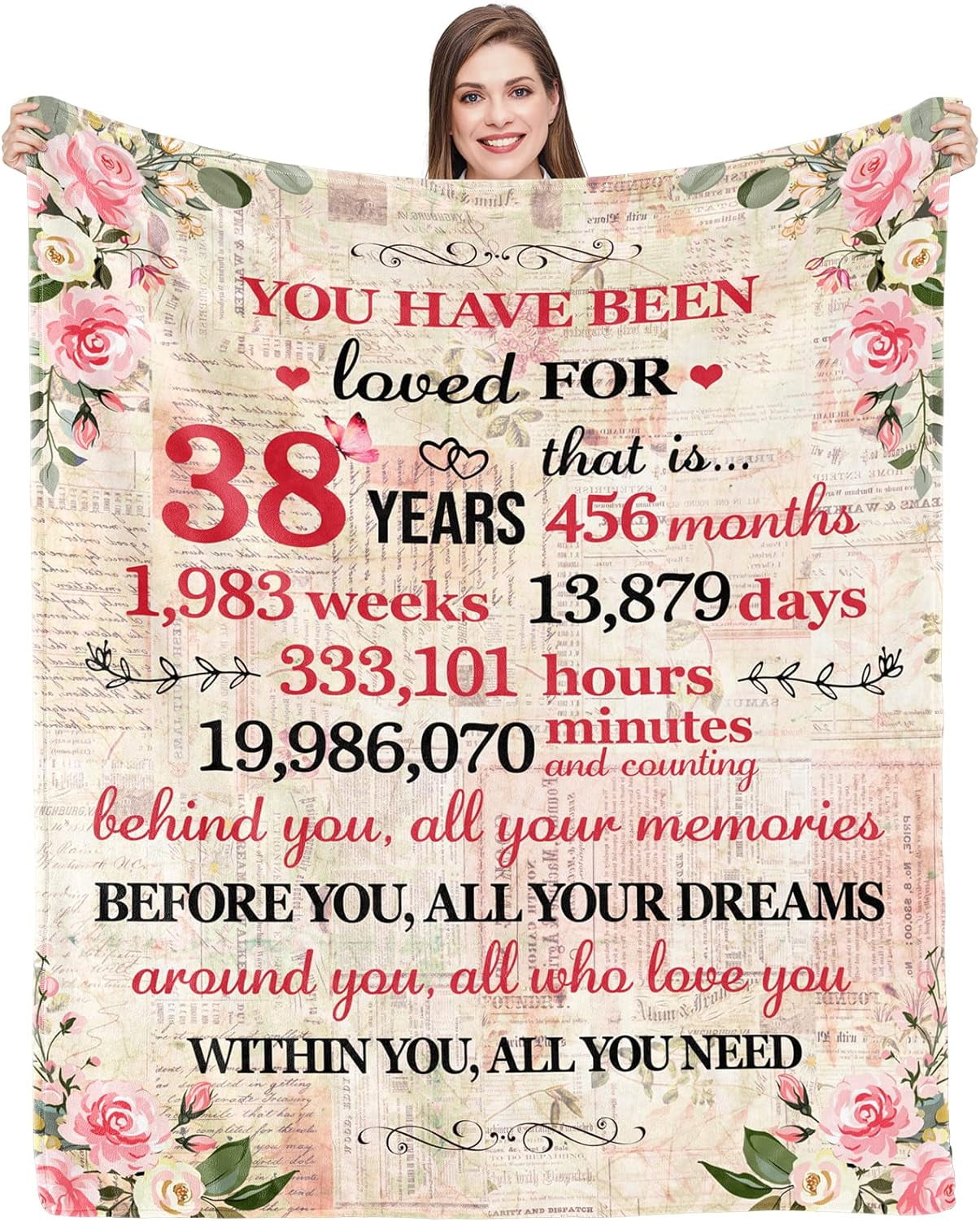 XZYG 38 Year Old Birthday Gifts for Women 38th Birthday Decorations for ...
