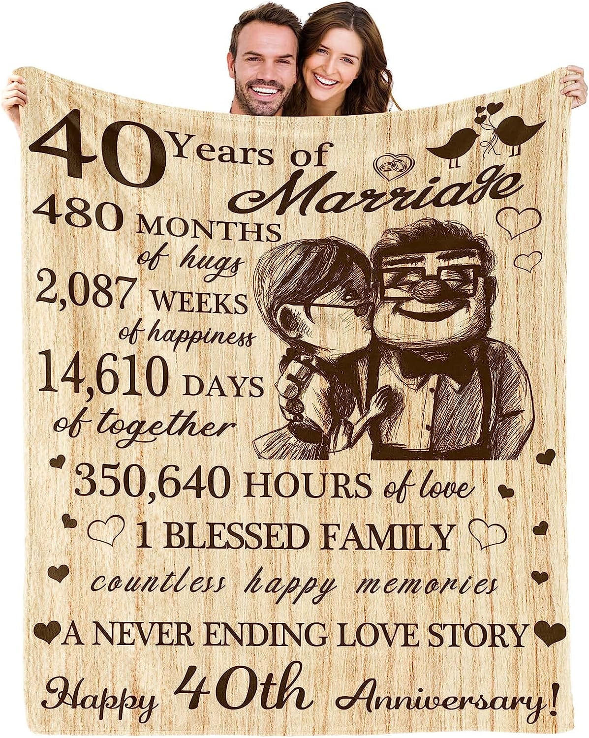XZYG 40th Anniversary Wedding Gifts 40th Anniversary Decorations Gifts ...