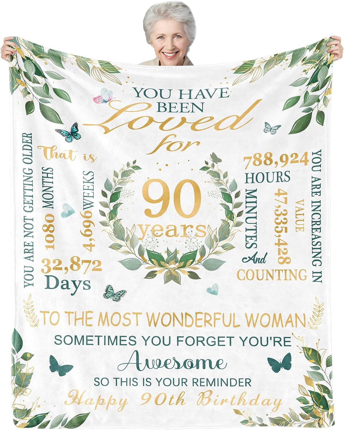 XZYG 90th Birthday Gifts for Women Men 90th Birthday Decorations Women ...
