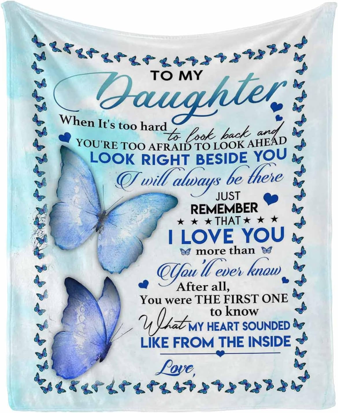 XZYG Personalized Name Blanket Love Letter to My Daughter from Mom ...